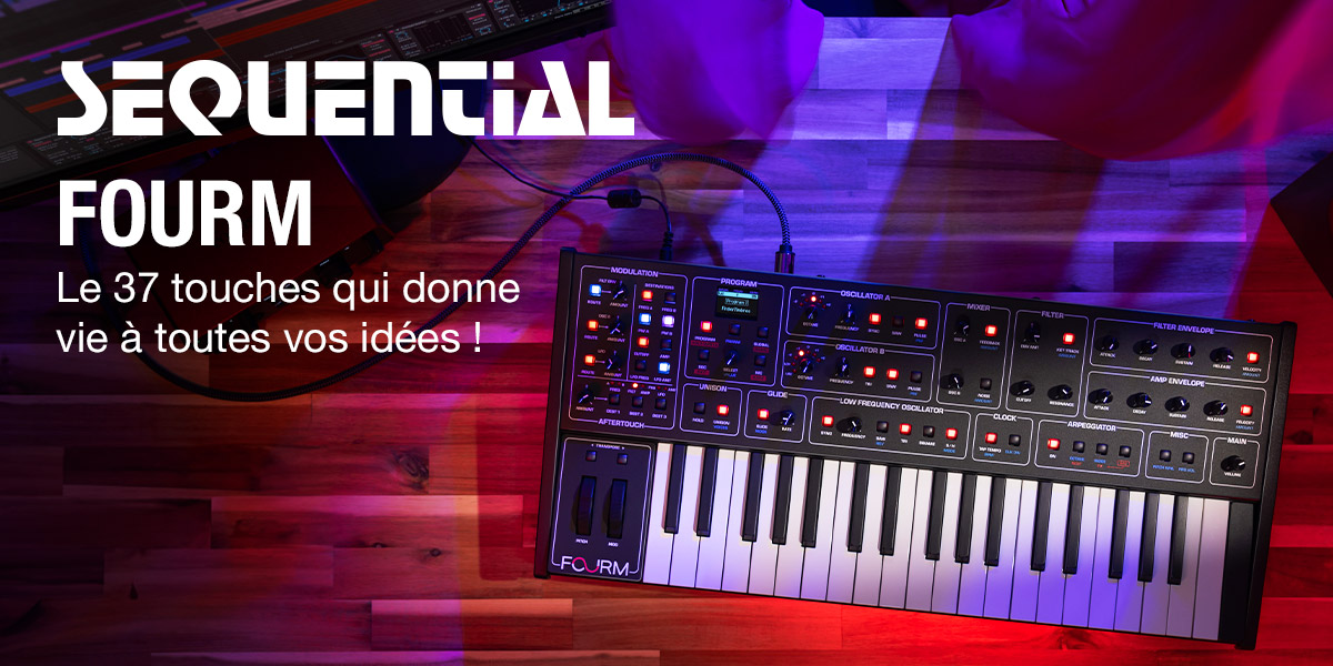 Sequential Fourm – Nouveau synthétiseur analogique 4 voix chez SonoVente - SonoVente.com