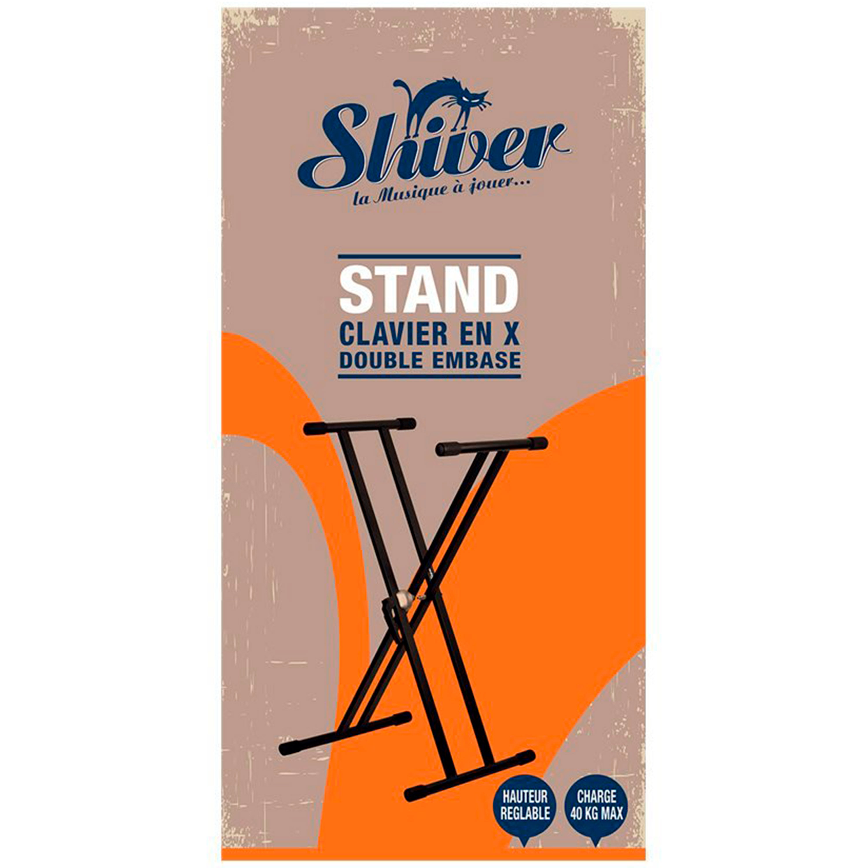 Shiver Stand clavier en X à double embase - Toetsenbordondersteuning ...