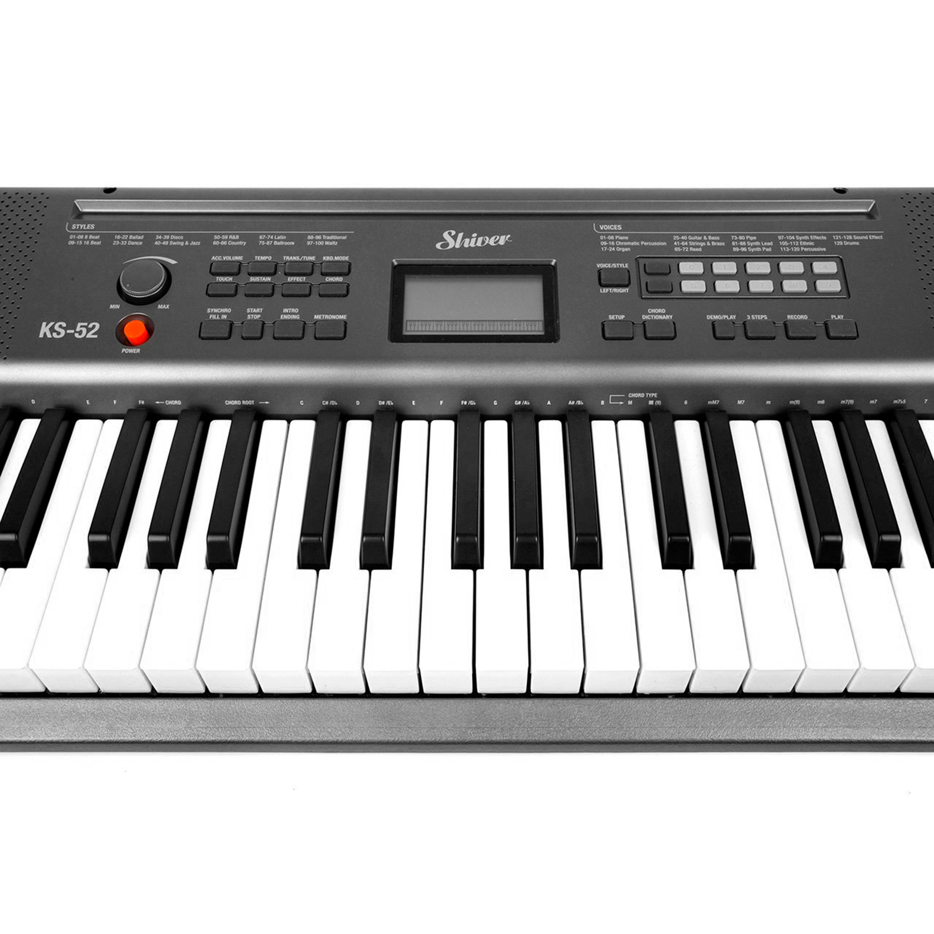 Shiver KS-52 clavier arrangeur 61 touches gris métallisé - Clavier ...