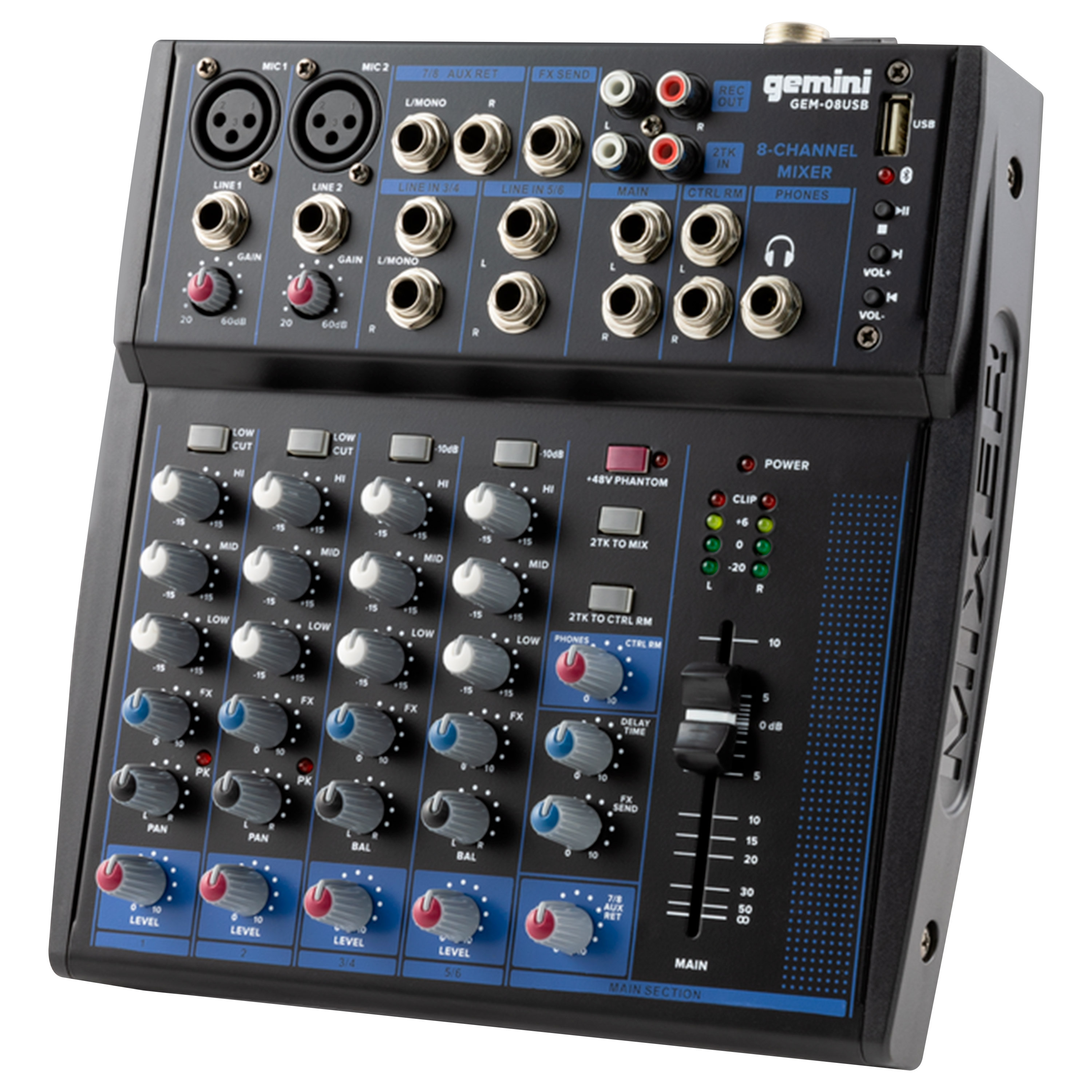 Gemini GEM-08USB - Console de mixage analogique SonoVente.com