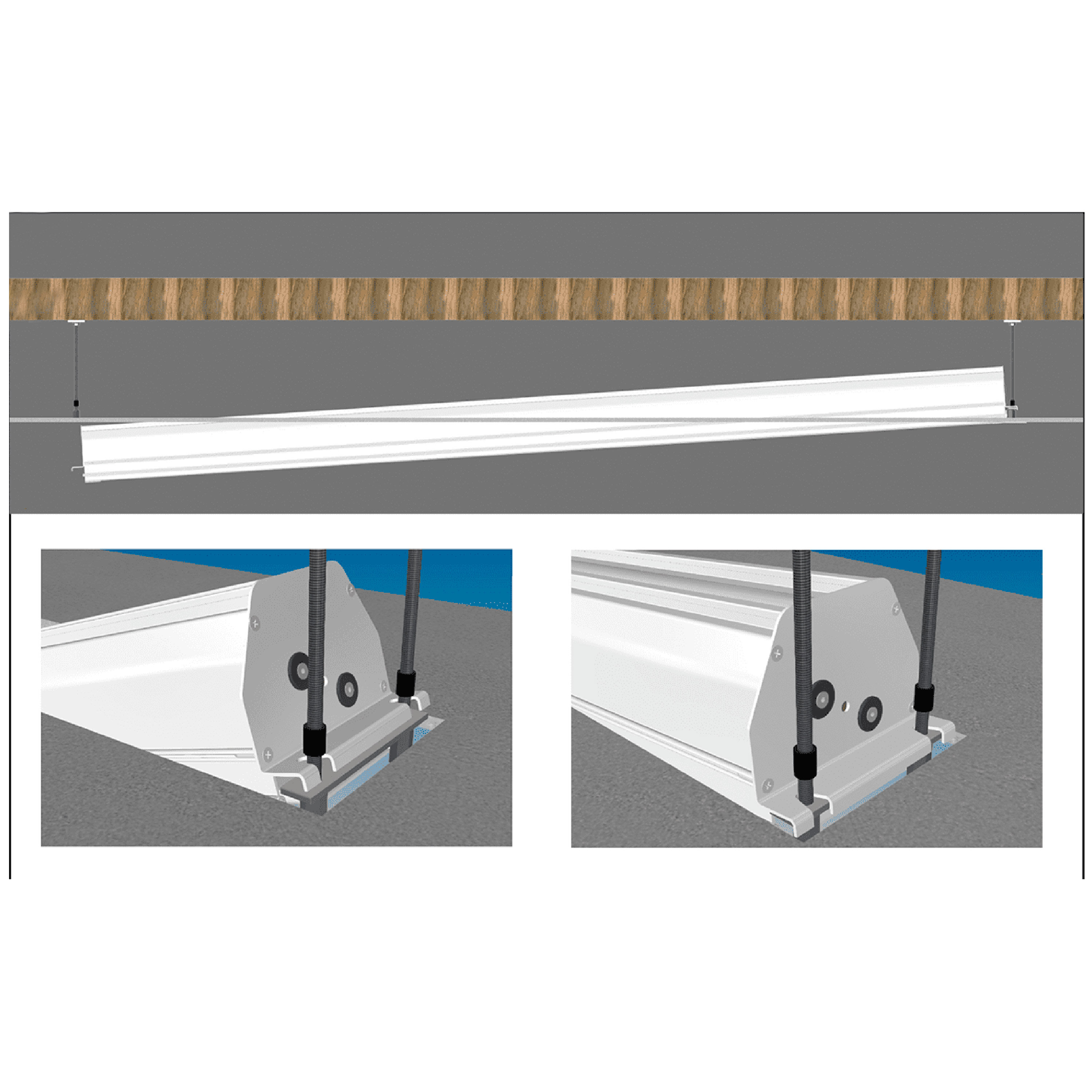 Screenline Inceiling 250x141 Blanc Mat 16:9 - Video projector screen ...