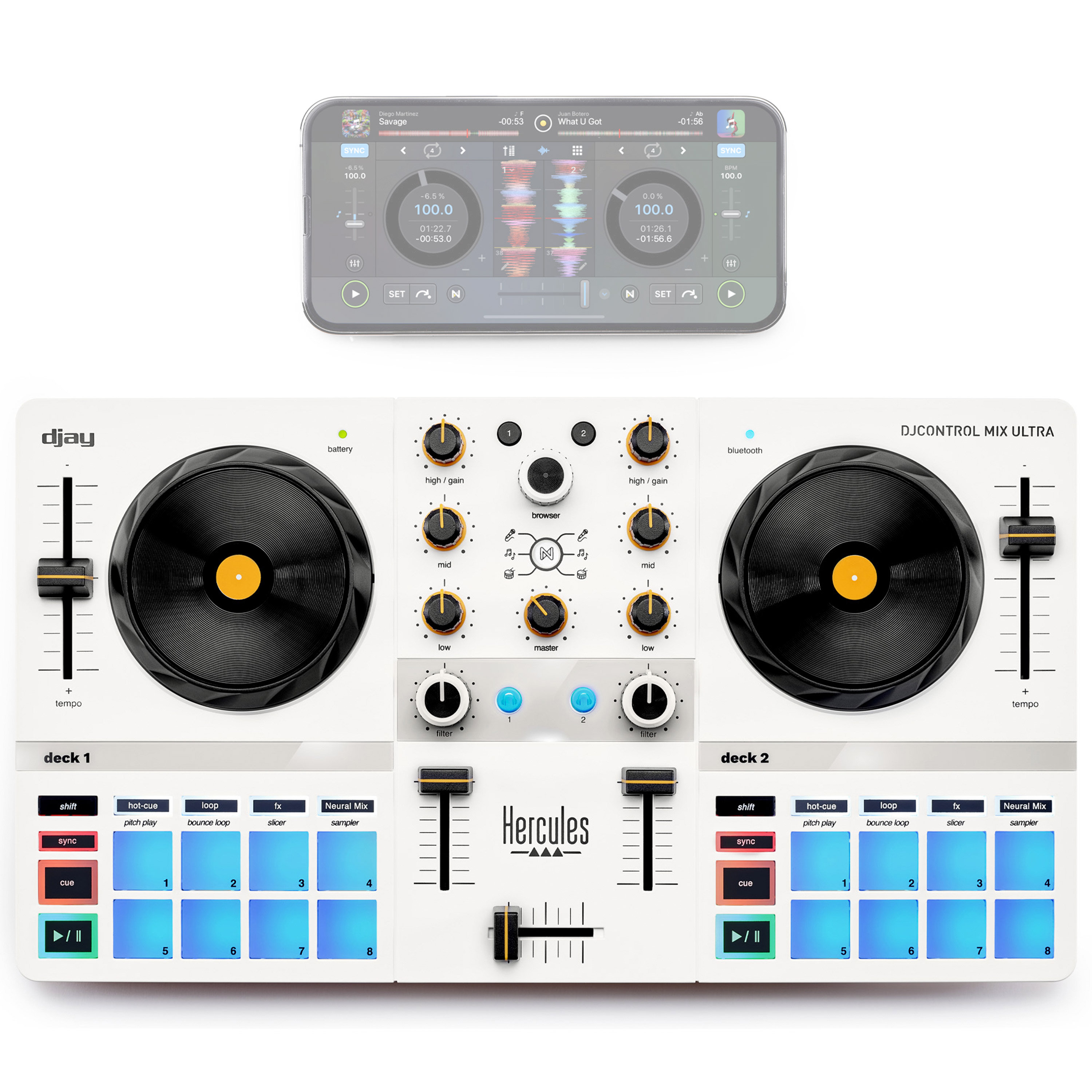 Hercules DJ DJControl Mix Ultra - Contrôleur DJ USB SonoVente.com