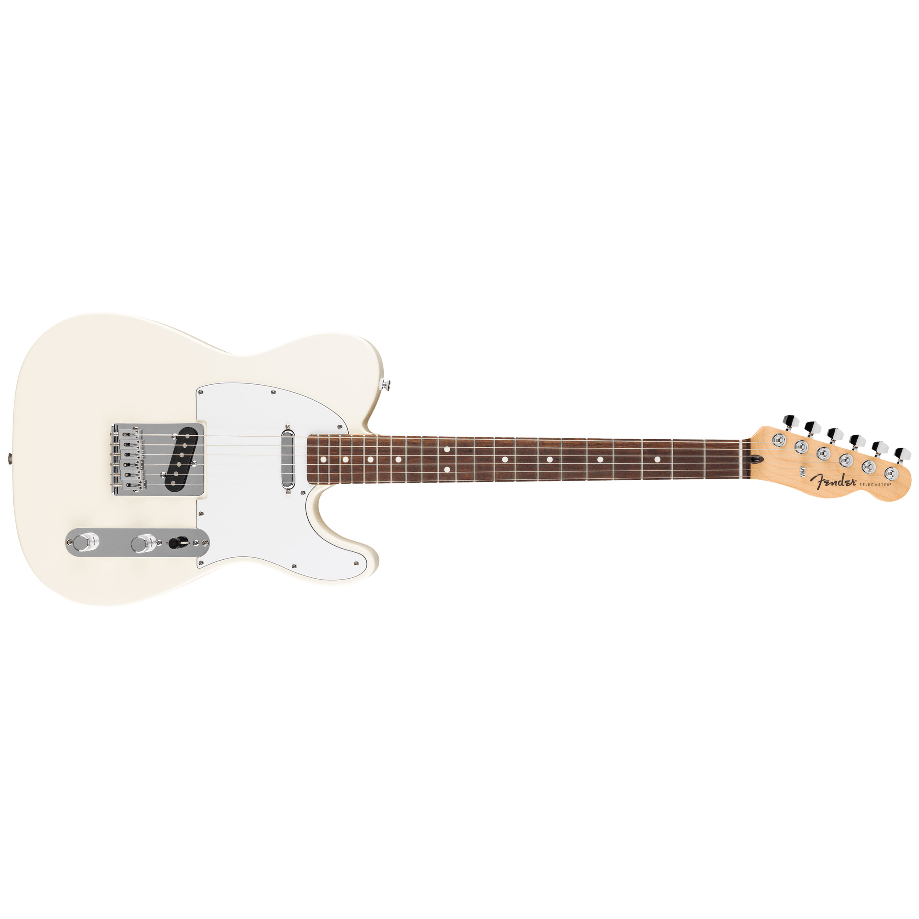 Fender Standard Telecaster RW Olympic White - Guitare forme T SonoVente.com