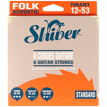 Shiver 6 Cordes Folk Standard 12-53 - Guitar Strings SonoVente.com - en