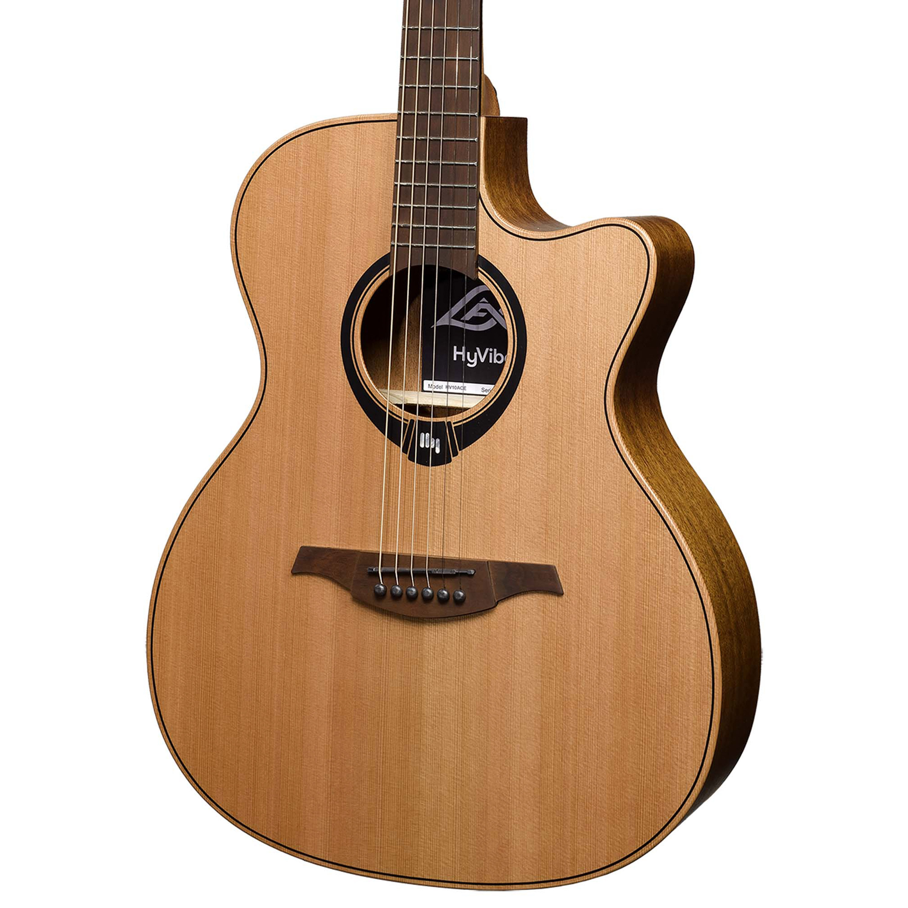 LAG HV10-ACE HyVibe 10 Auditorium Cutaway Electro + Housse - Guitare ...