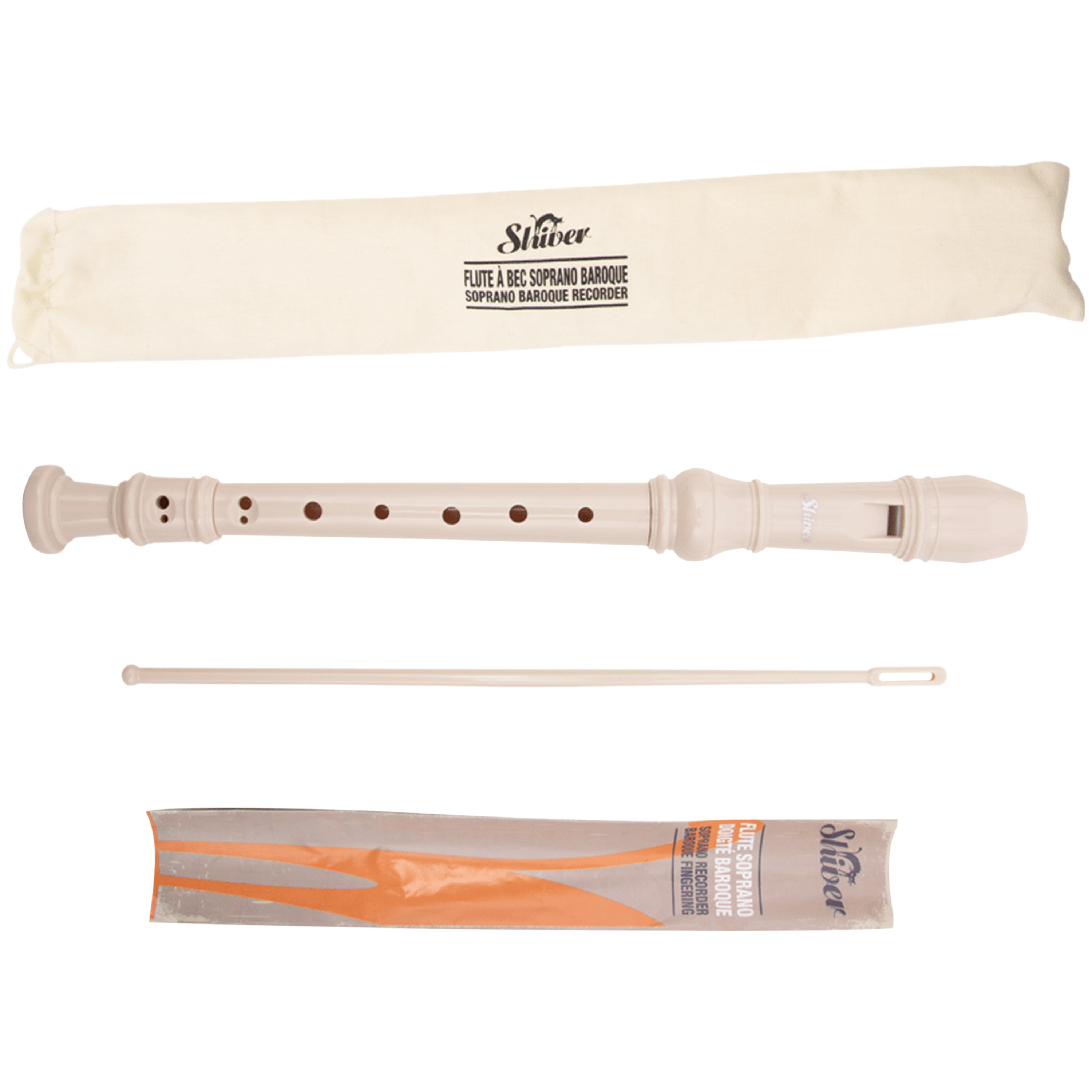 Shiver Flûte Soprano Baroque Beige - Flûte à bec SonoVente.com