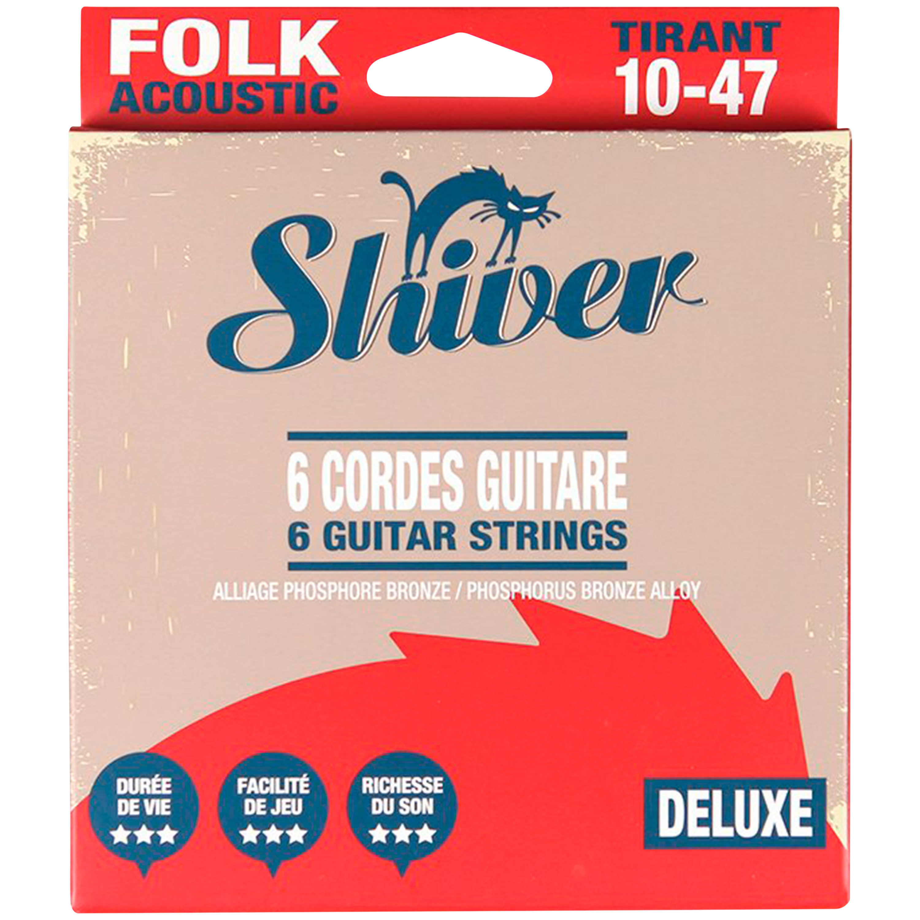 Shiver 6 Cordes Deluxe 10-47 - Cordes guitare SonoVente.com