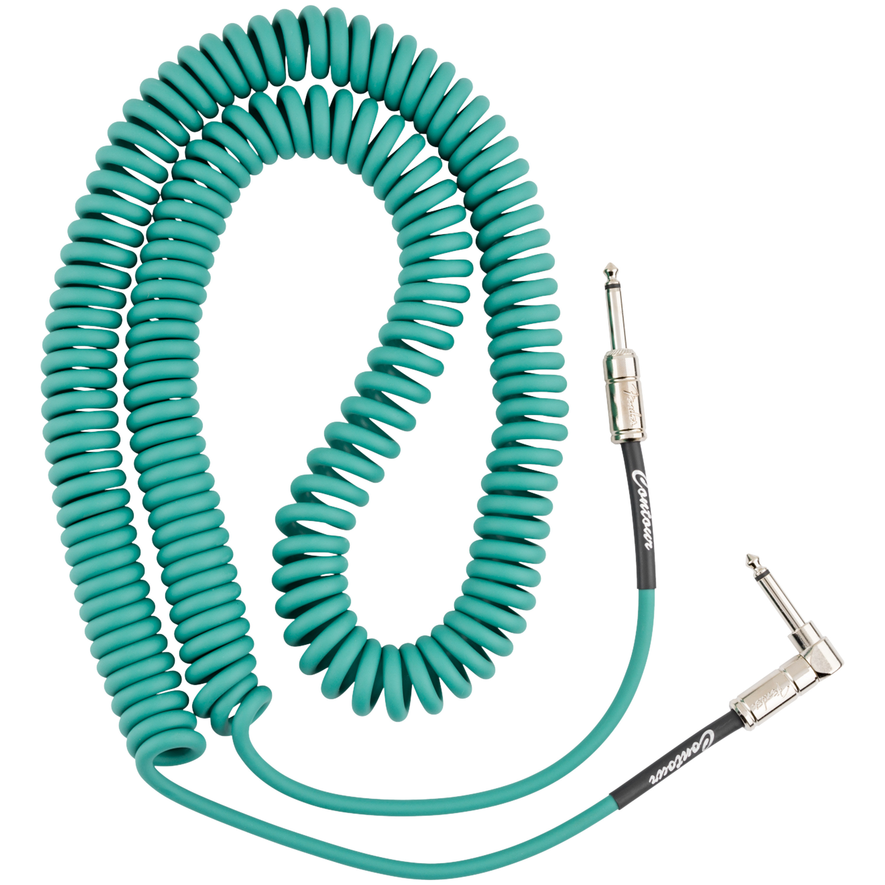 Fender Contour Series Coiled Cable, 9m, Sherwood Green - Câble ...