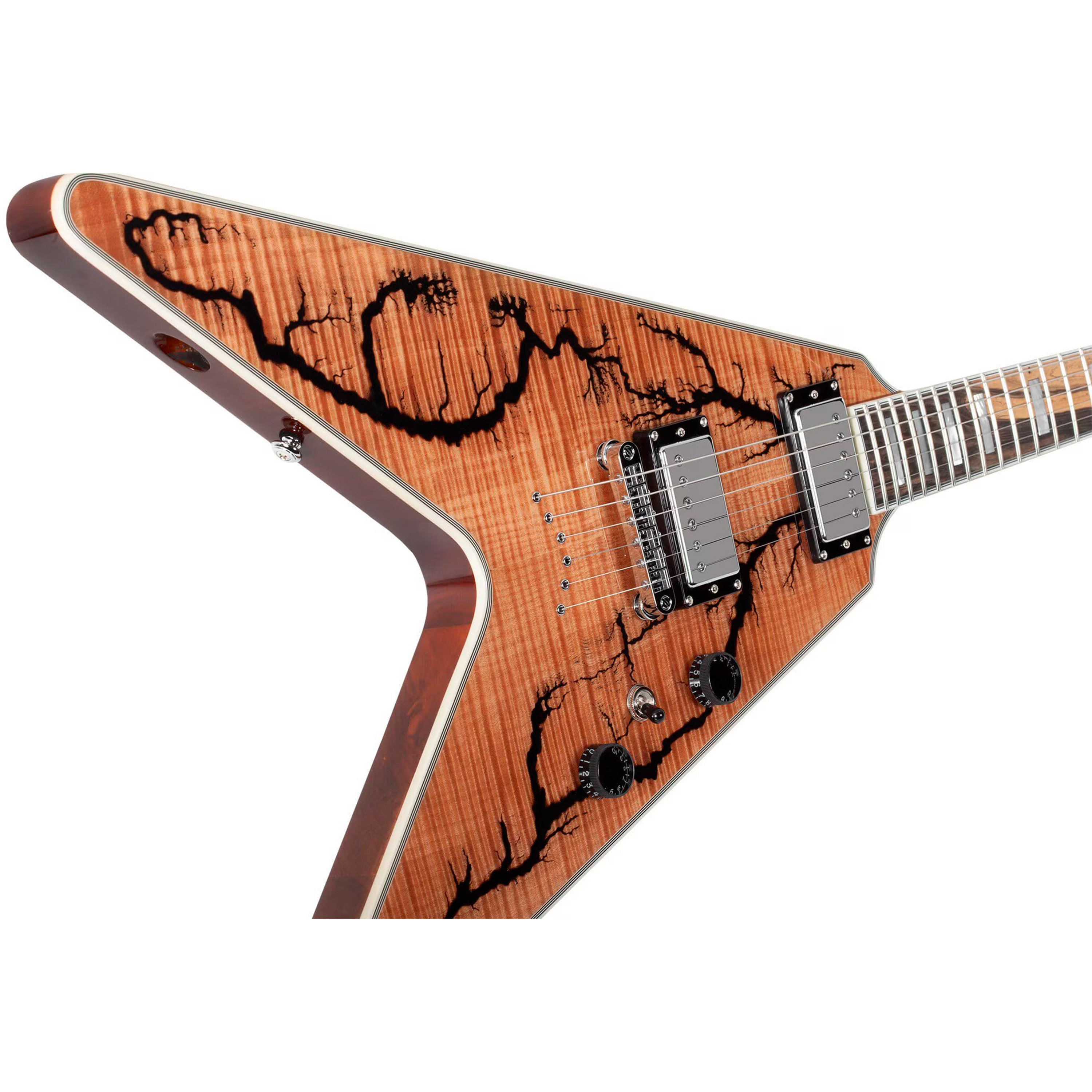 Schecter V-1 Electro-Resin Gloss Natural - Guitare flying V SonoVente.com