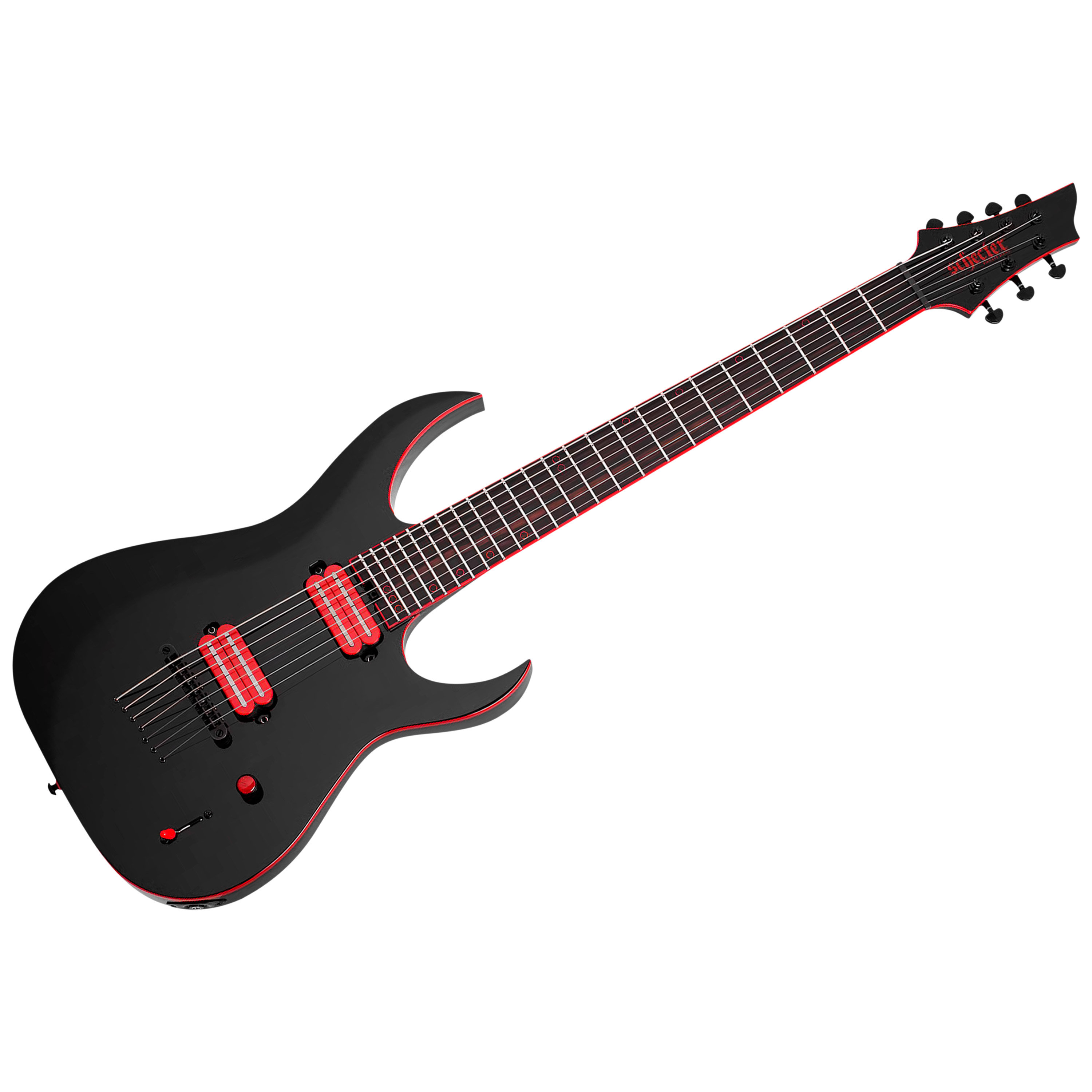 Schecter Sunset 7 Bariton Red Dawn - Metaal / moderne gitaar SonoVente ...