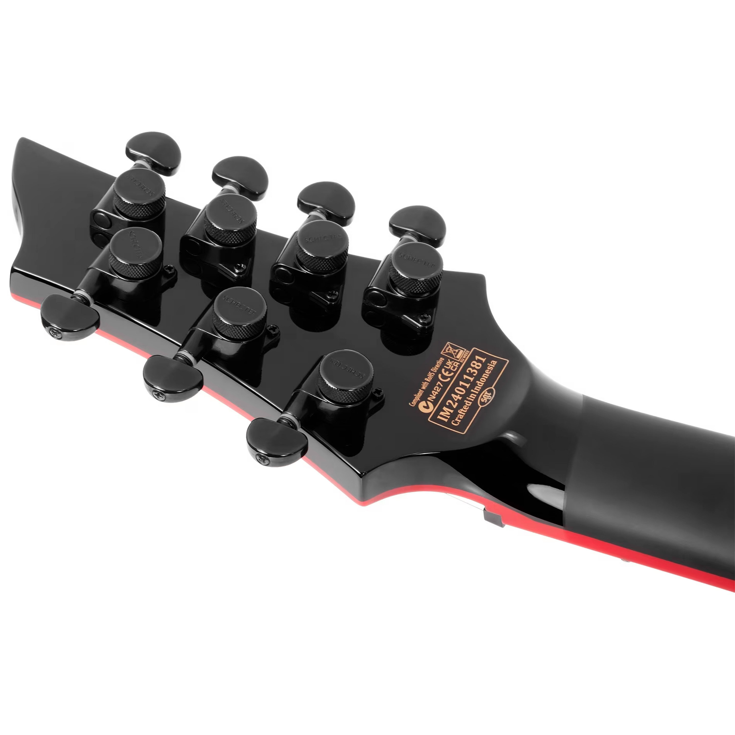 Schecter Sunset 7 Bariton Red Dawn - Guitare métal / moderne SonoVente.com