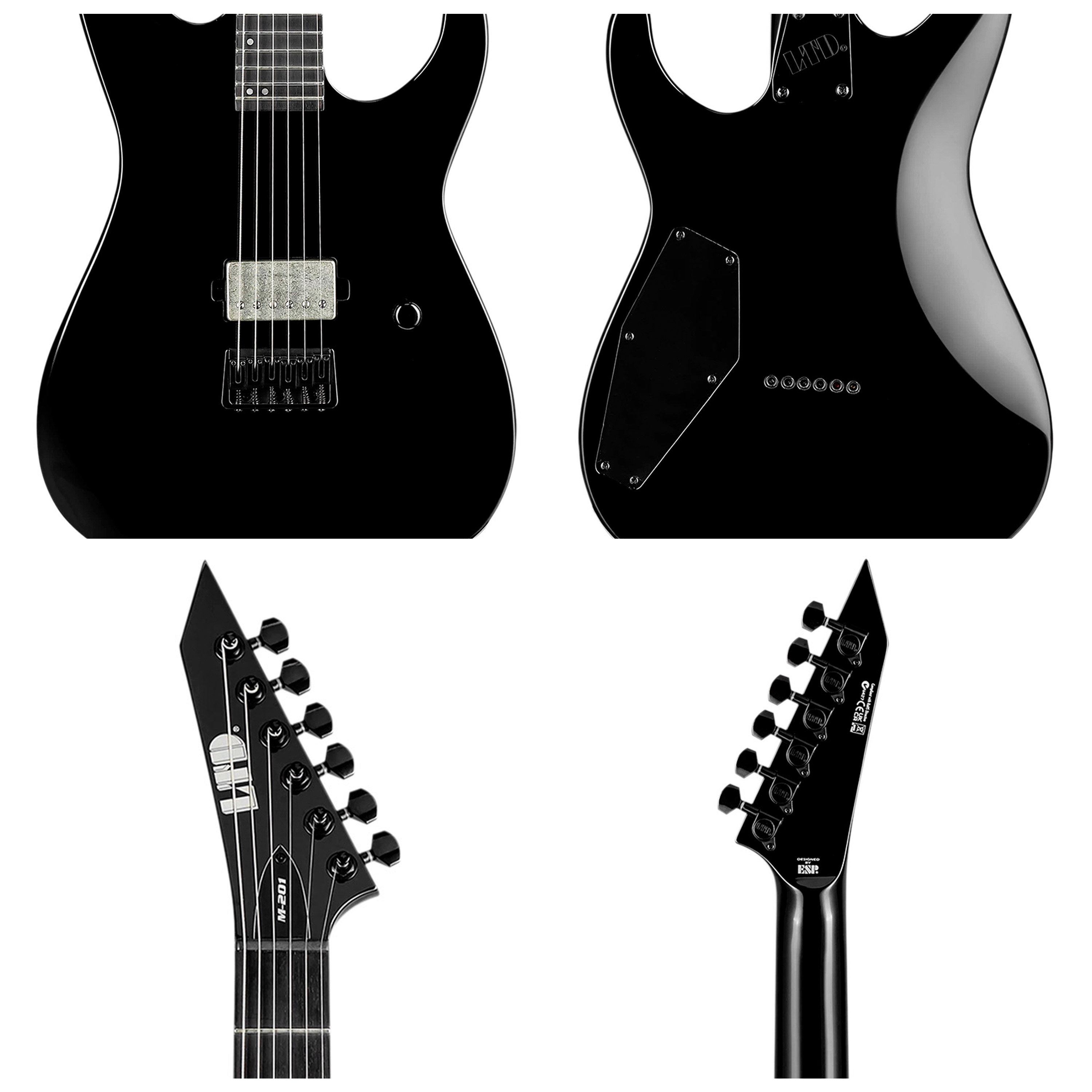 LTD M-201 B HT Baritone Black - Guitare métal / moderne SonoVente.com