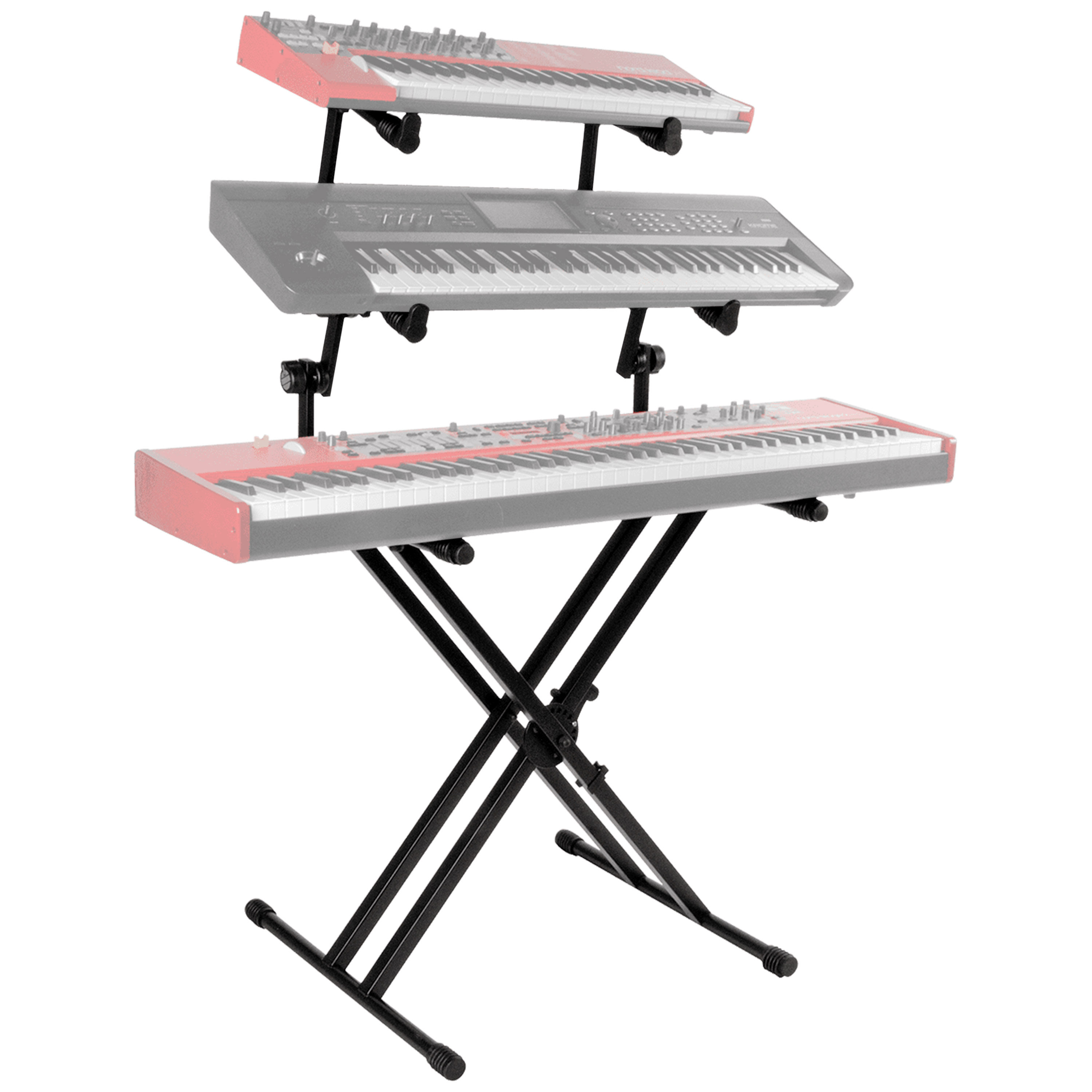 Quik Lok QL623 Stand clavier X double Performer avec trois niveaux ...