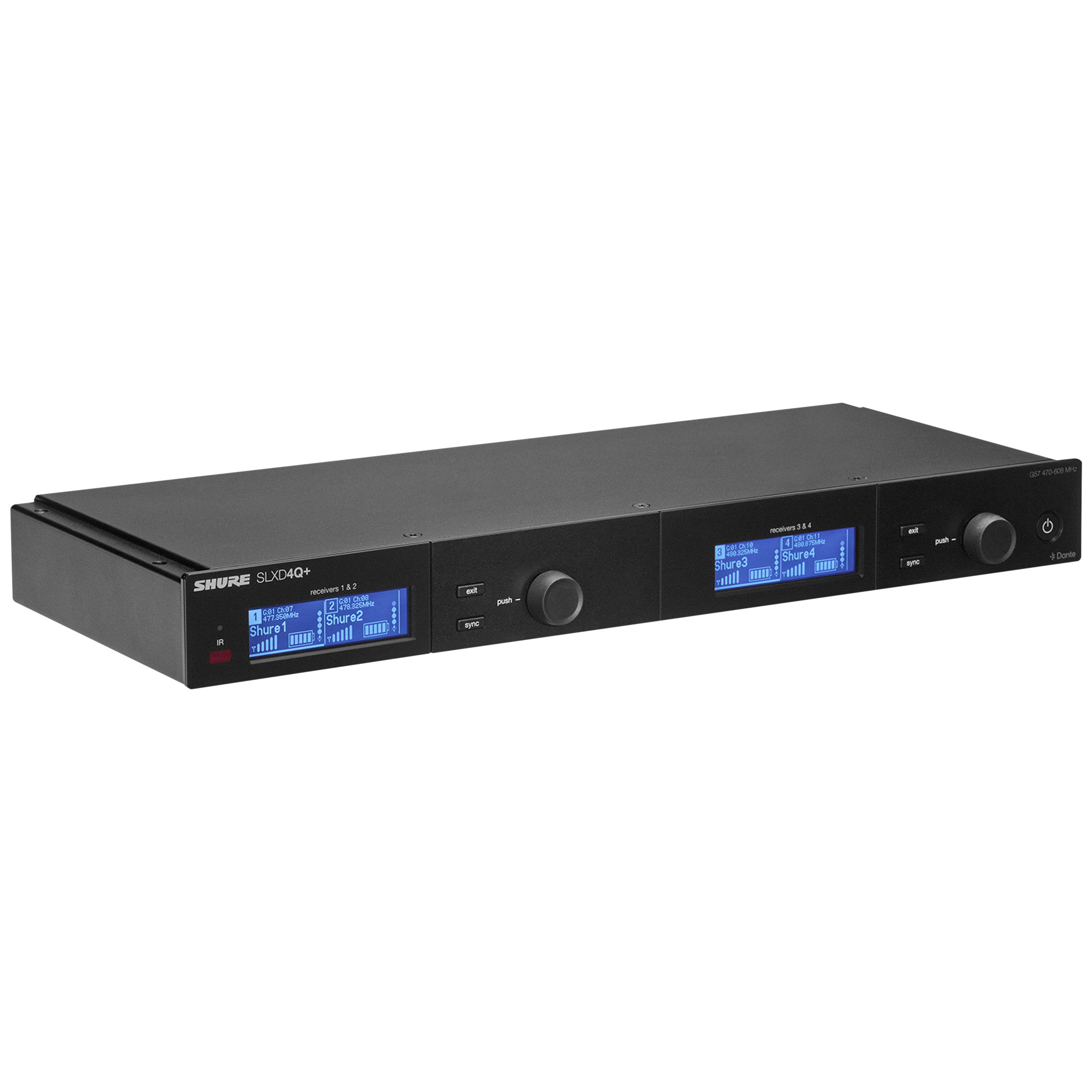 Shure SLXD4Q+E Dante K55 - Micro HF chant SonoVente.com