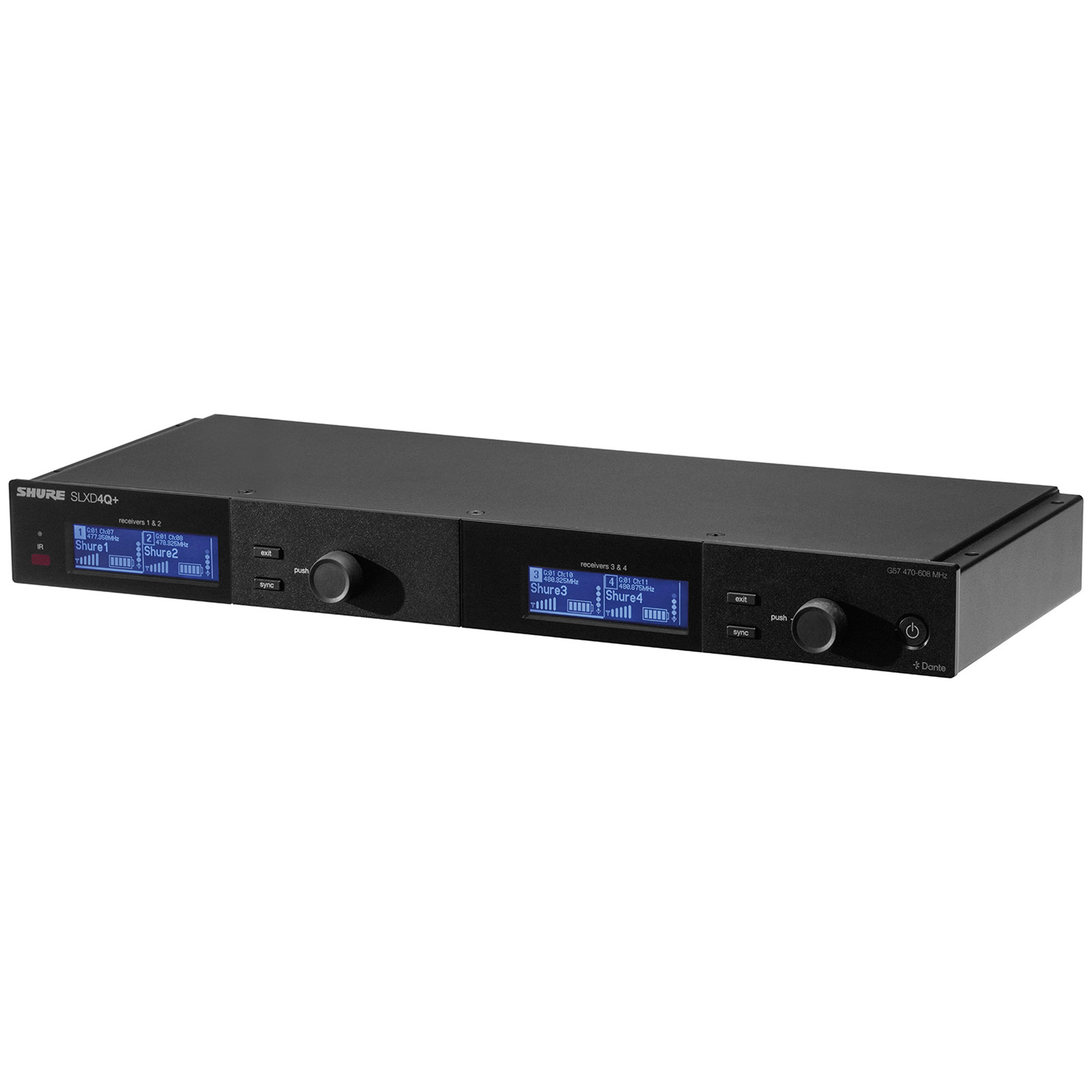 Shure SLXD4Q+ Dante S50 - Micro HF chant SonoVente.com