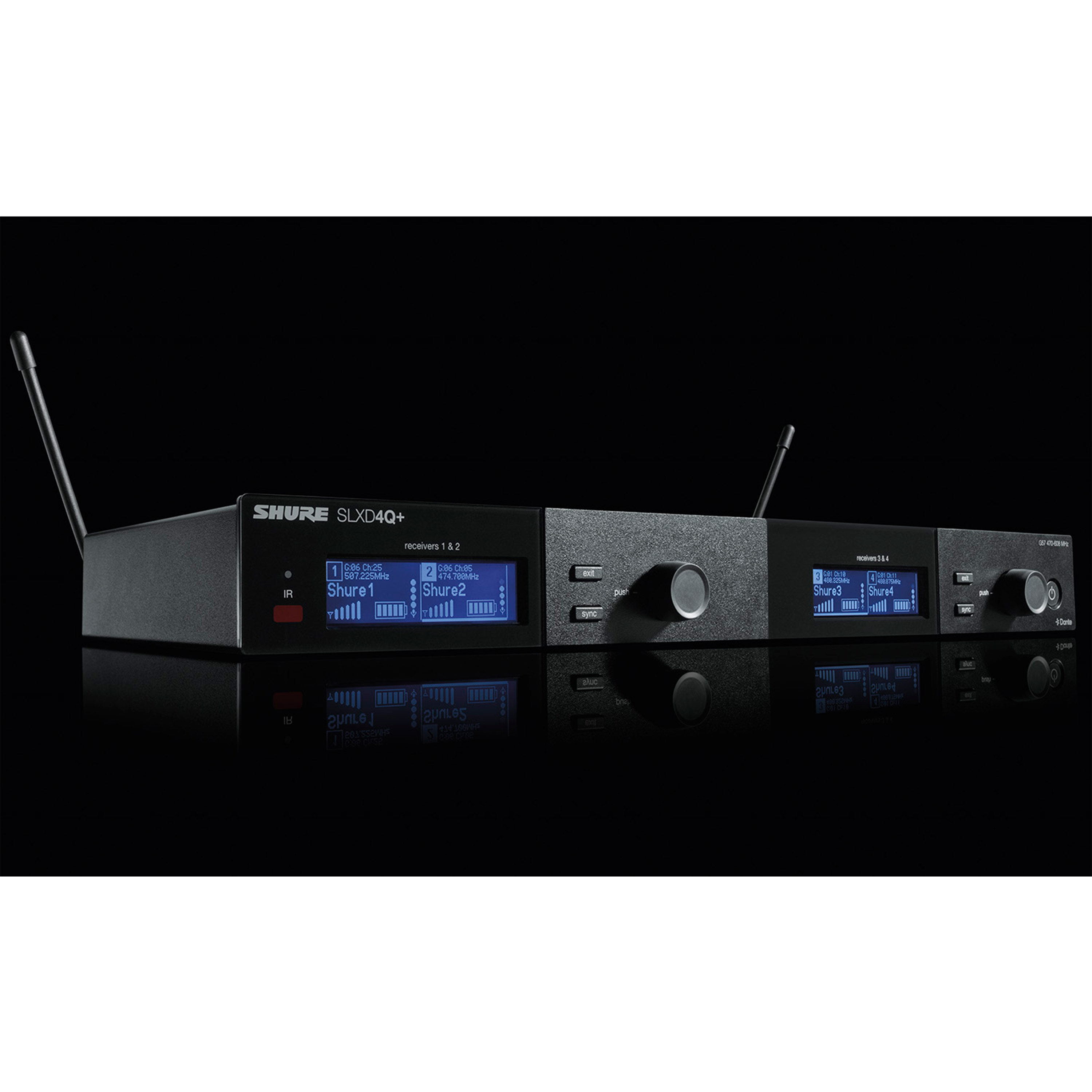 Shure SLXD4Q+ Dante S50 - Micro HF chant SonoVente.com