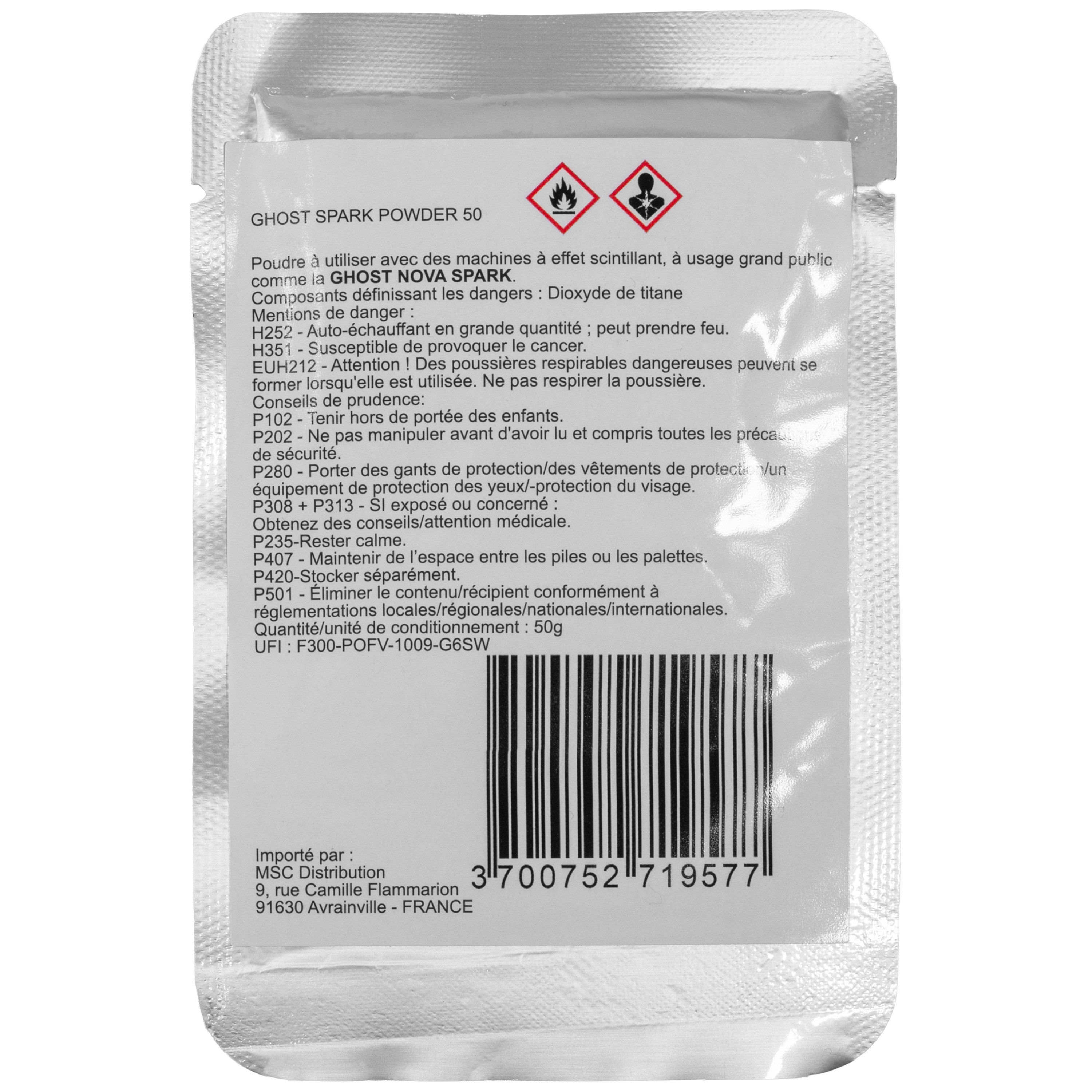 Ghost SPARK POWDER 50 - Liquides pour machines SonoVente.com