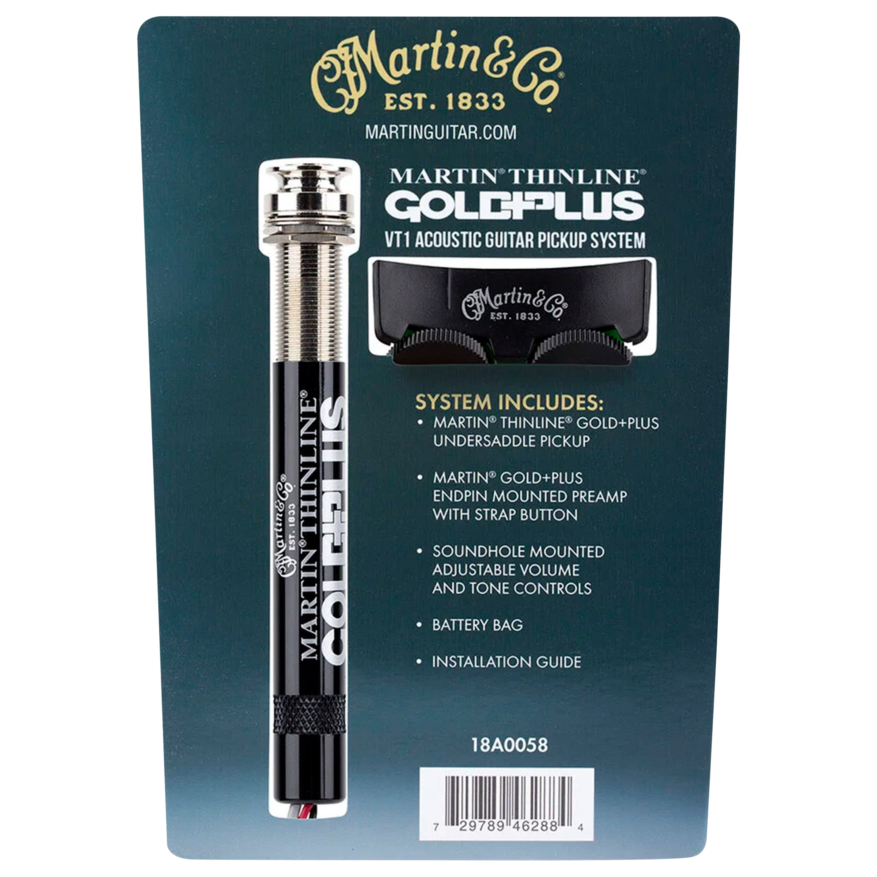 Martin Guitars A0058 Pick Up Thinline Gold Plus VTI - Micro guitare ...