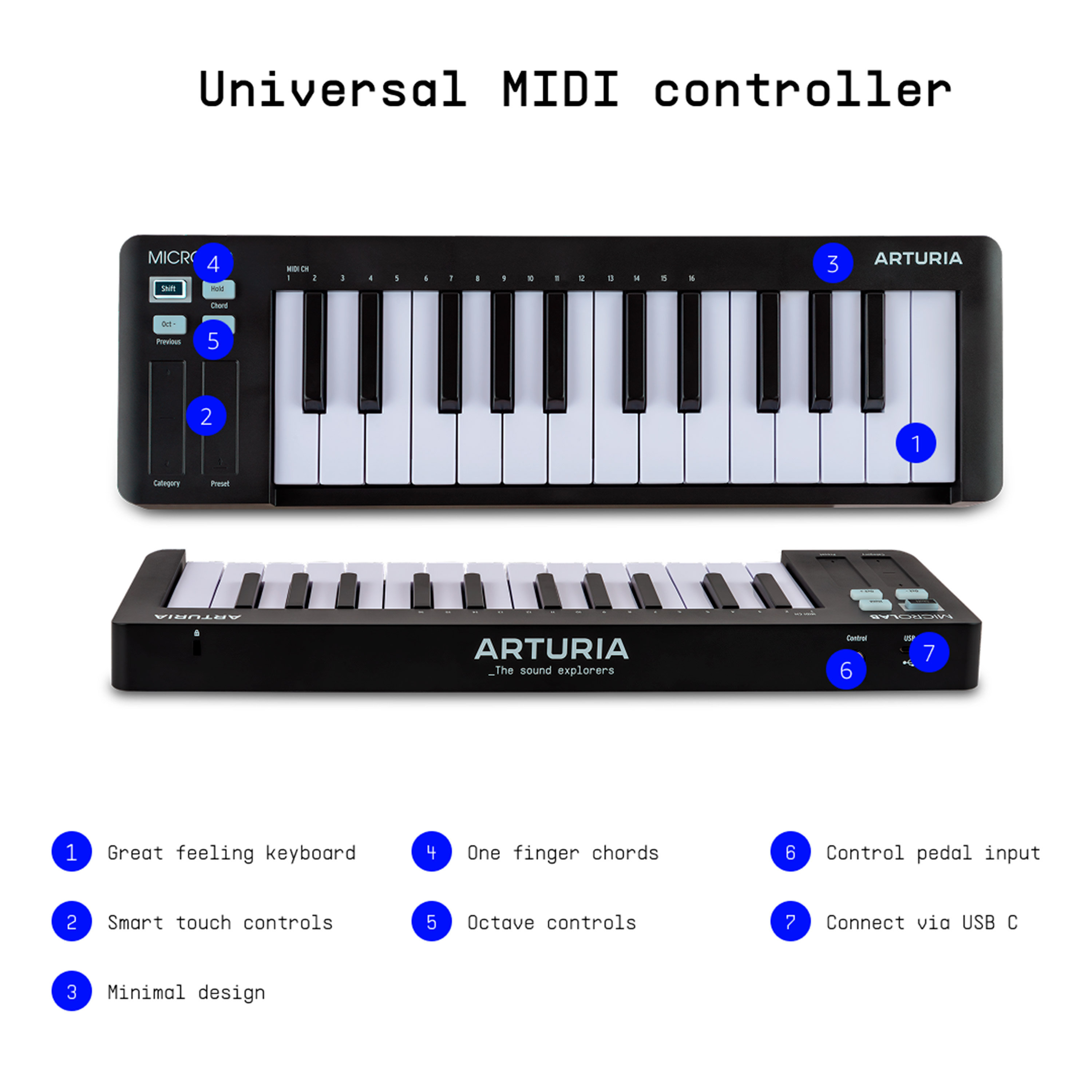 Arturia MicroLab MK3 Black - Clavier maître SonoVente.com
