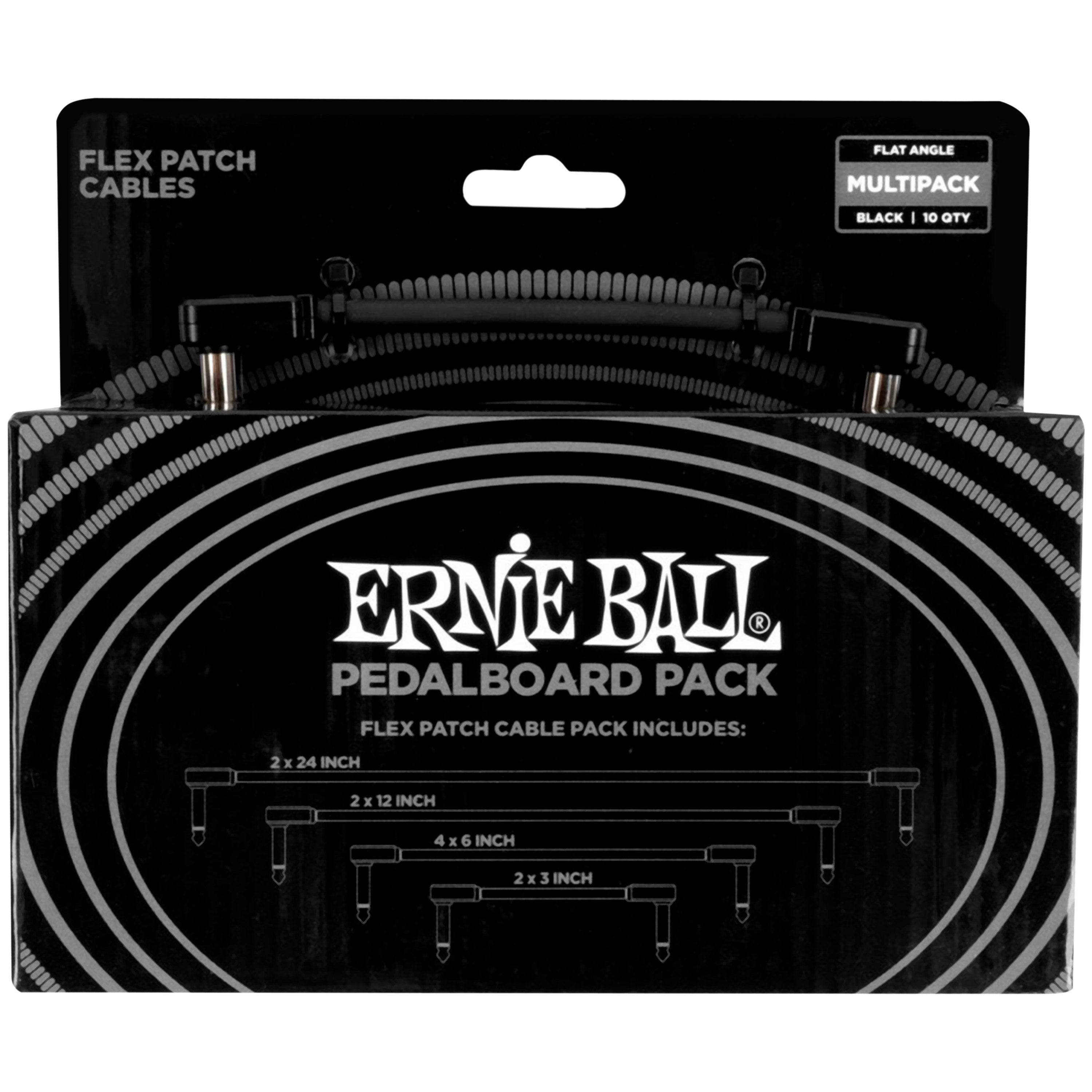 Ernie Ball 6462 Multipack câble de patch Flex Black - Câble patch ...