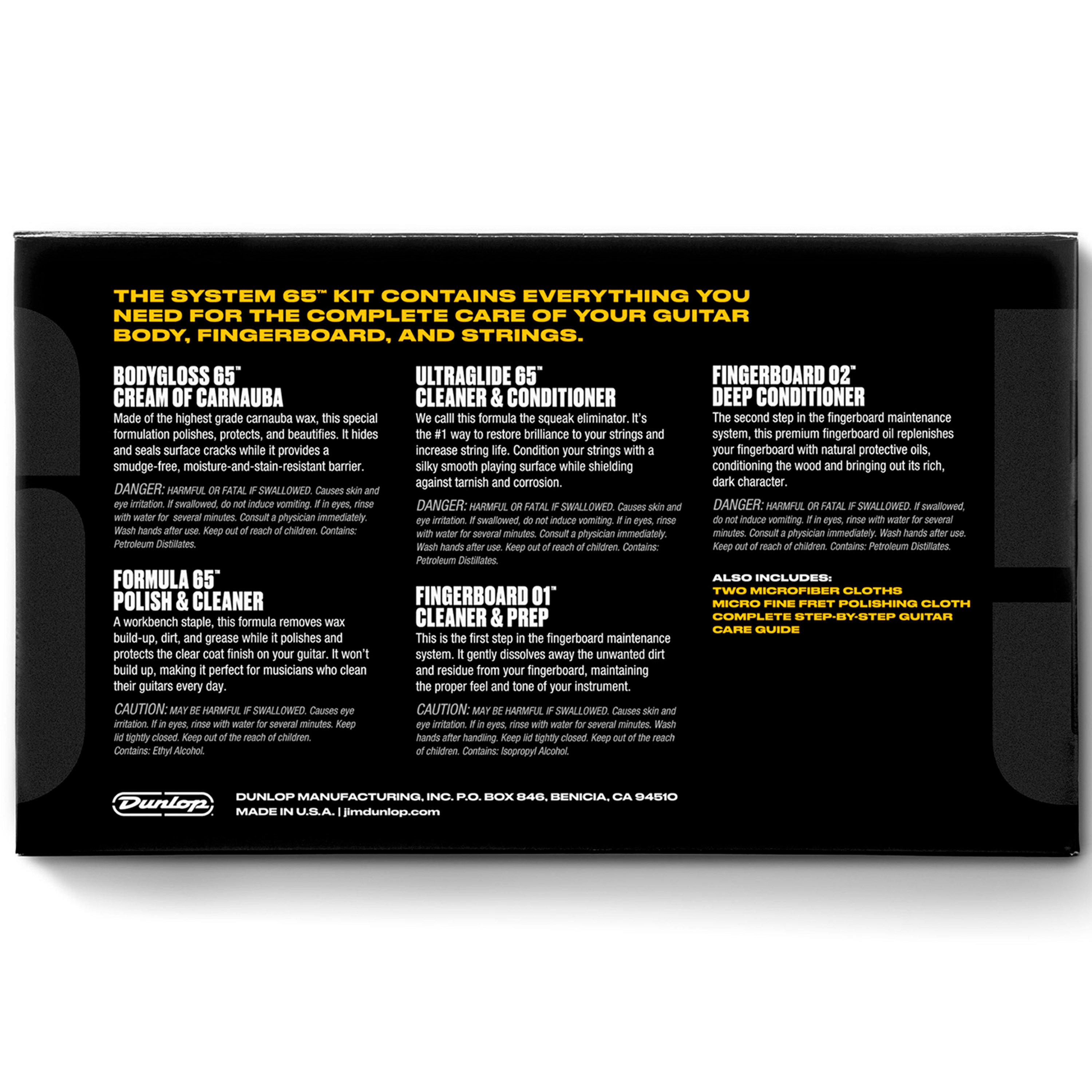 Dunlop 6500EMUL Formula 65 Care Kit - Produits d'entretien guitare ...