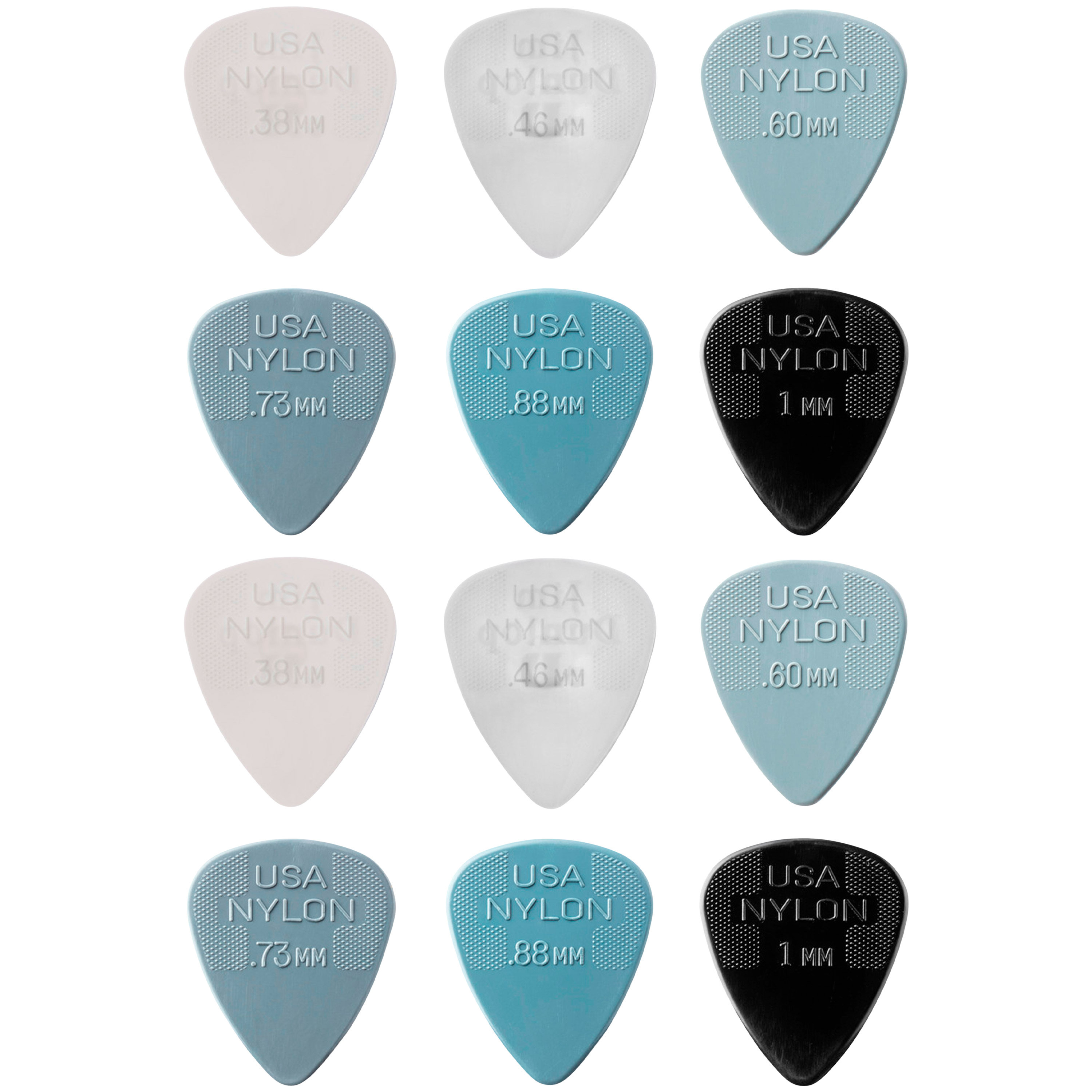 Dunlop PVP44 Nylon Variety Pack Sachet de 12 - Médiators SonoVente.com