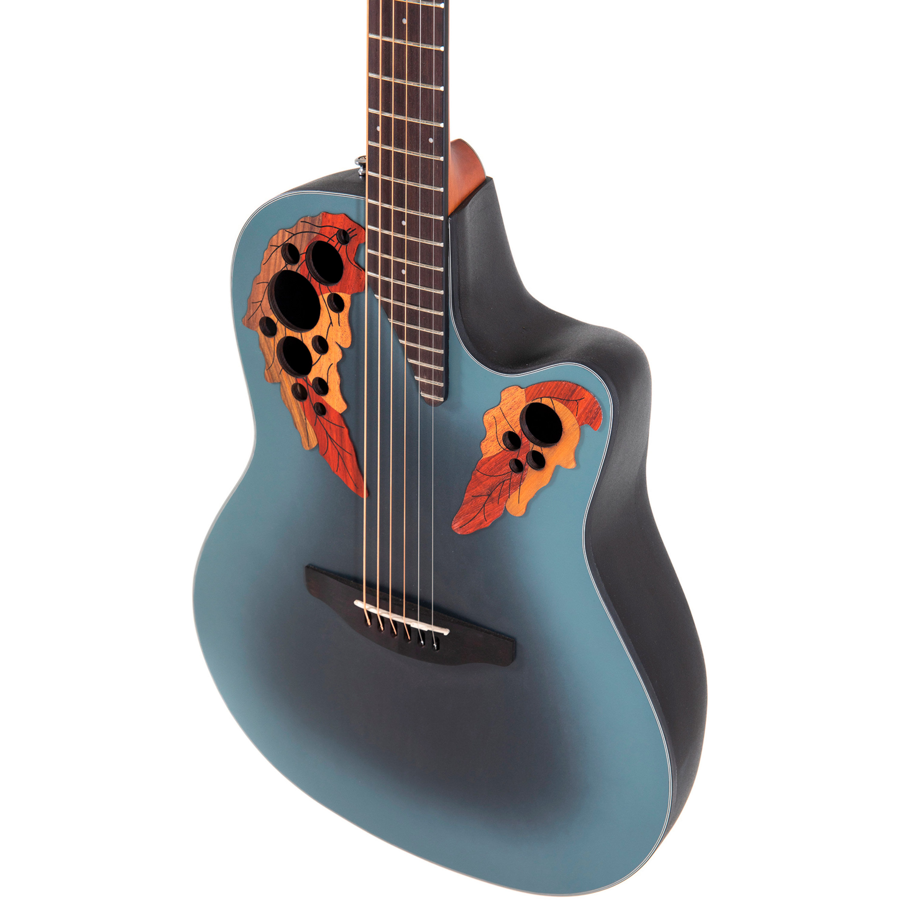 Ovation CE44 5 G Celebrity Elite Plus Mid Cutaway Reverse Blue Burst ...