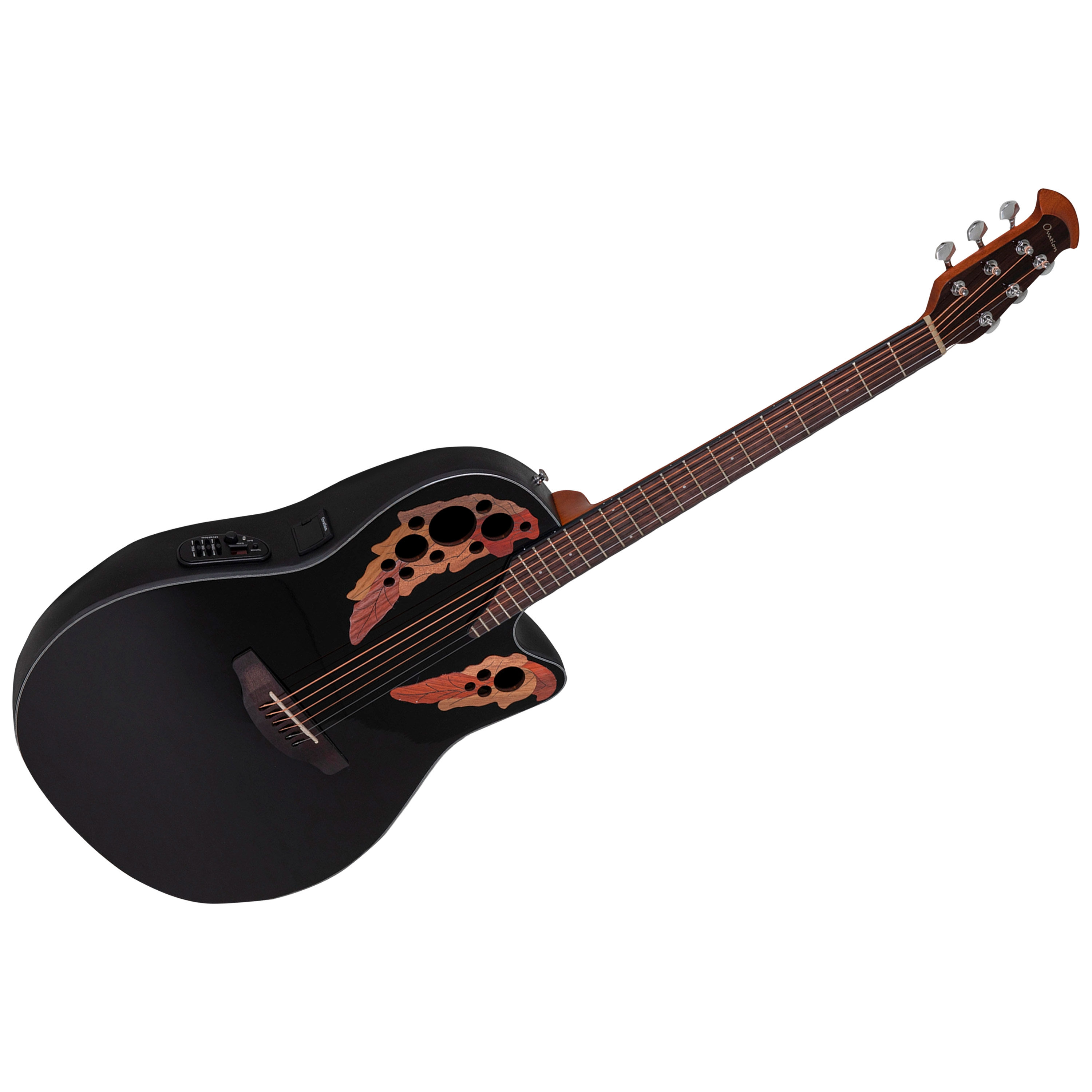 Ovation CE44 5 G Celebrity Elite Plus Mid Cutaway Black - Guitare folk ...