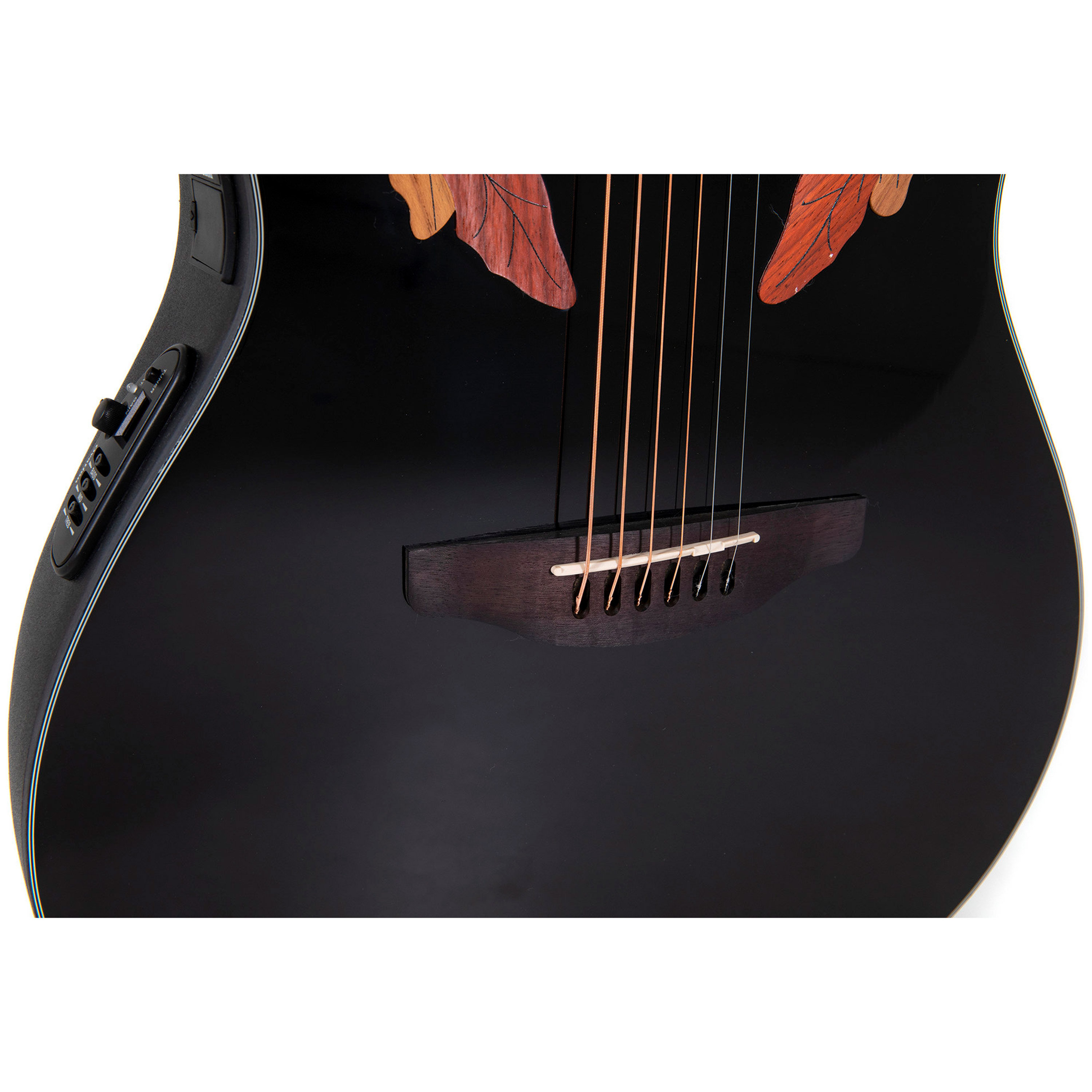 Ovation CE44 5 G Celebrity Elite Plus Mid Cutaway Black - Guitare folk ...