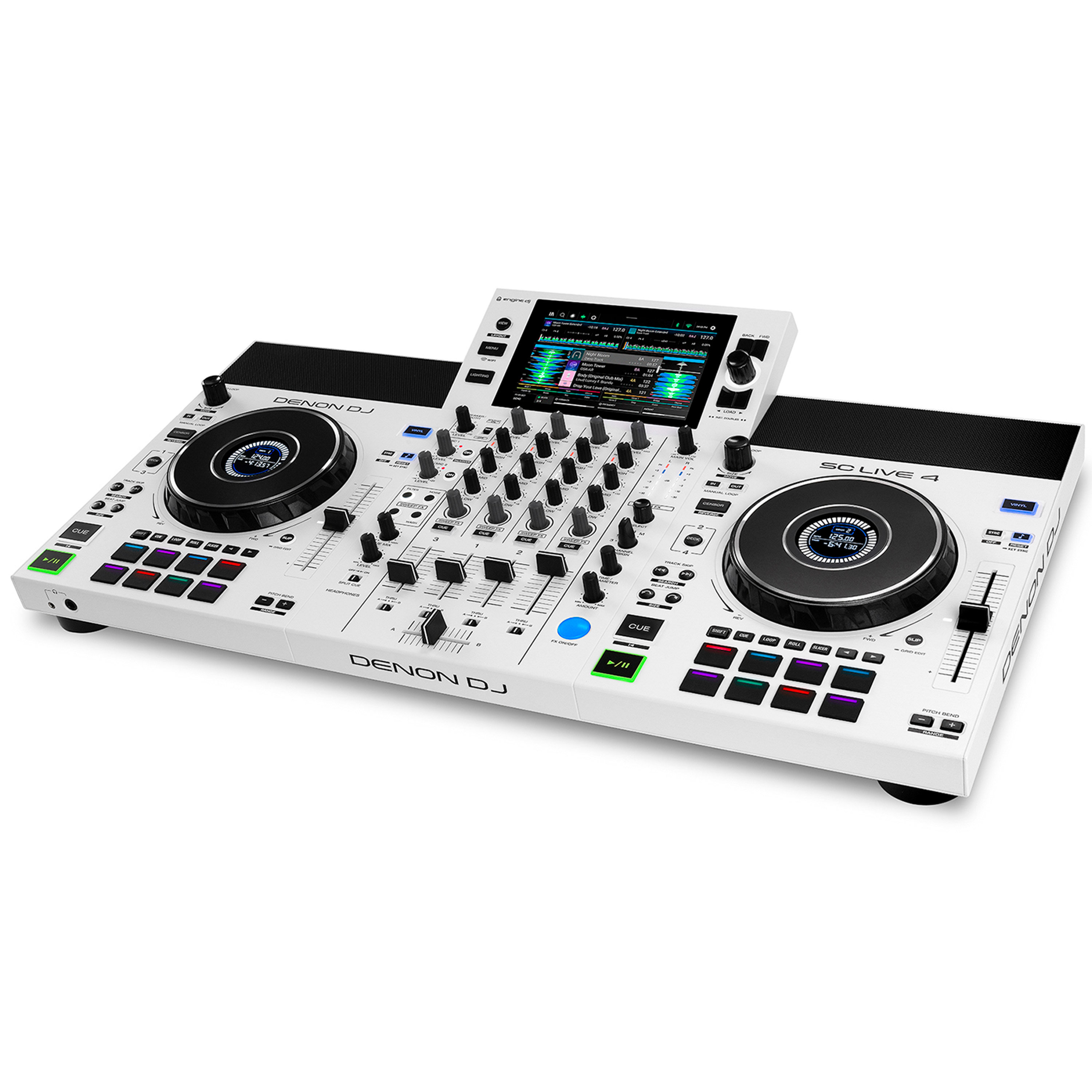 Denon DJ SC Live 4 White Edition - Contrôleur DJ autonome SonoVente.com