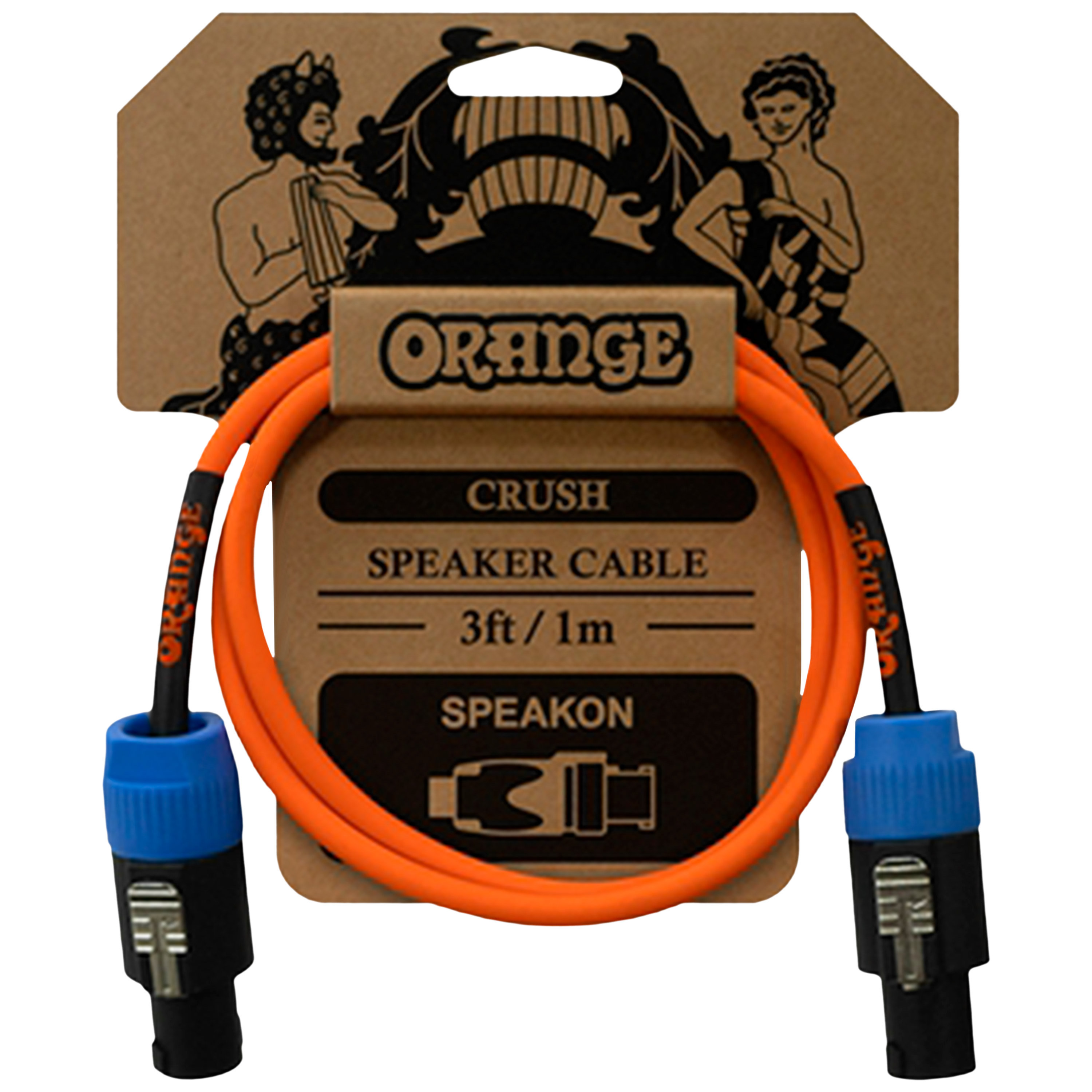 Orange Câble HP 90 cm speakon/speakon - Câble HP SonoVente.com