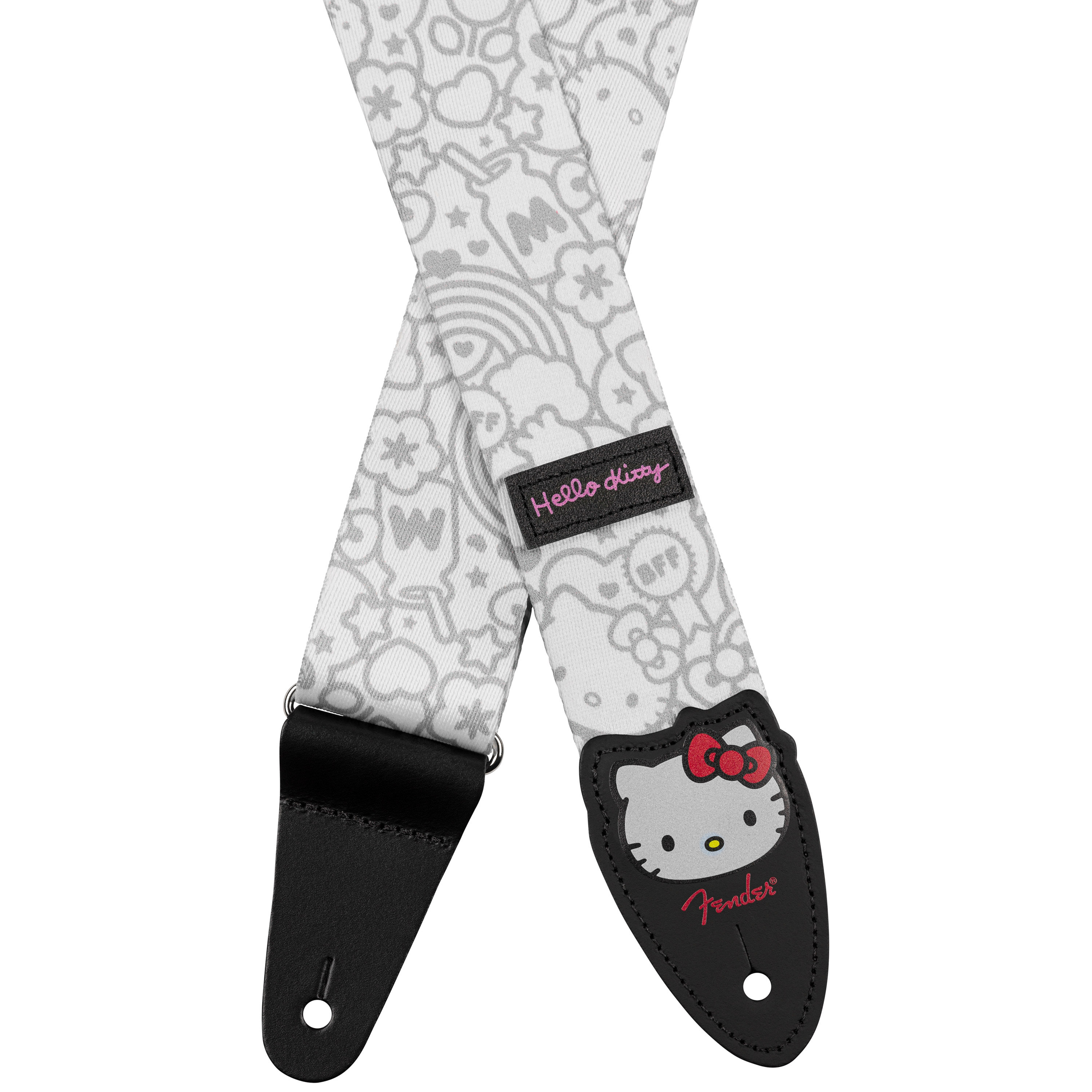 Fender Fender x Hello Kitty White Poly Strap 2 - Sangle guitare ...