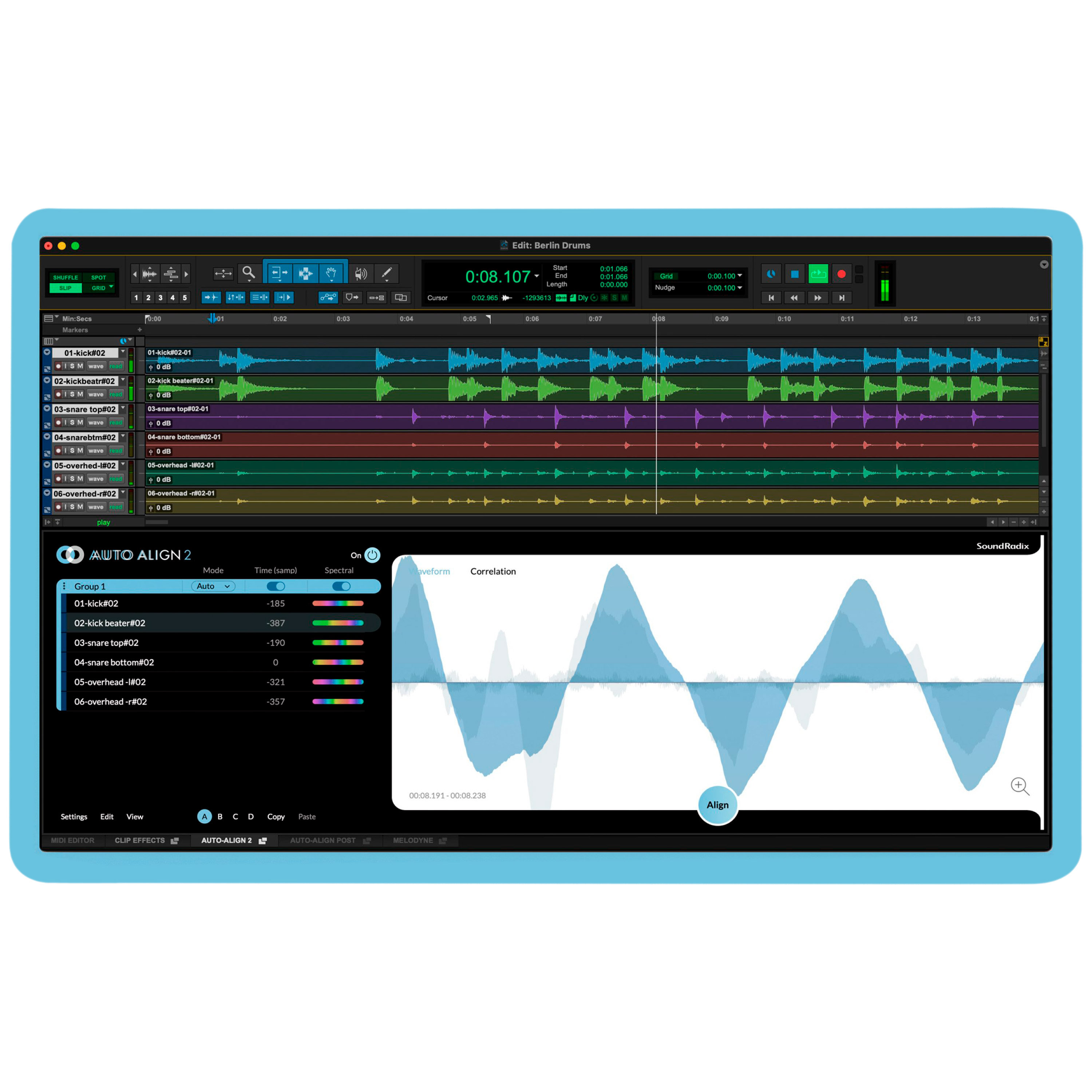 Sound Radix Auto Align 2 - Logiciel plugins d'effets SonoVente.com