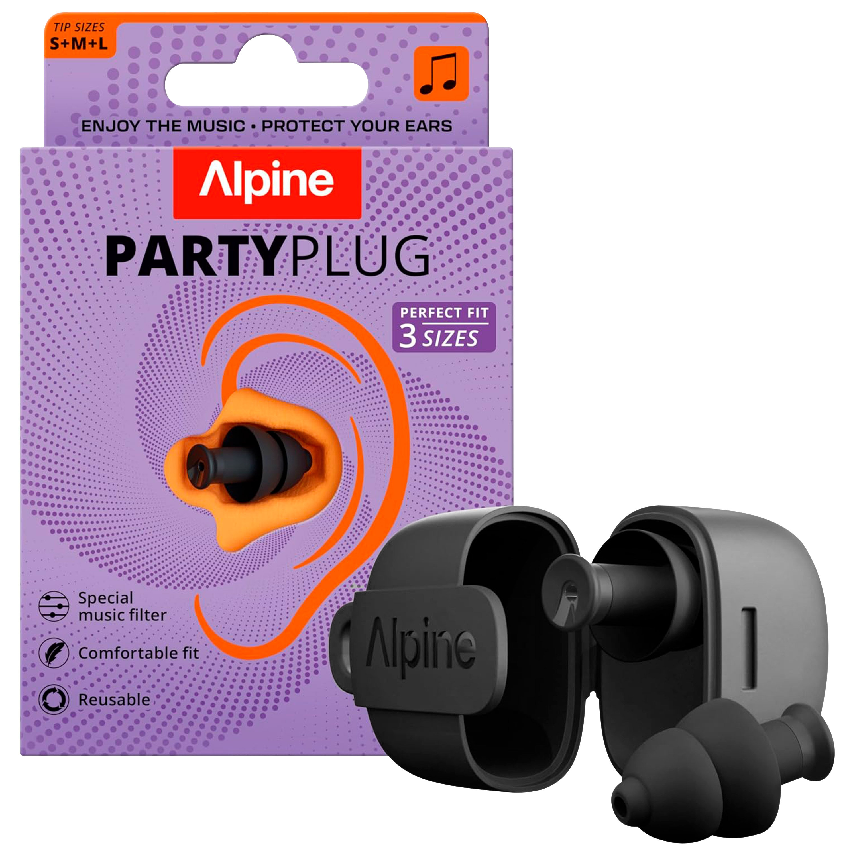 Alpine Party Plug Noir - Protections auditives SonoVente.com