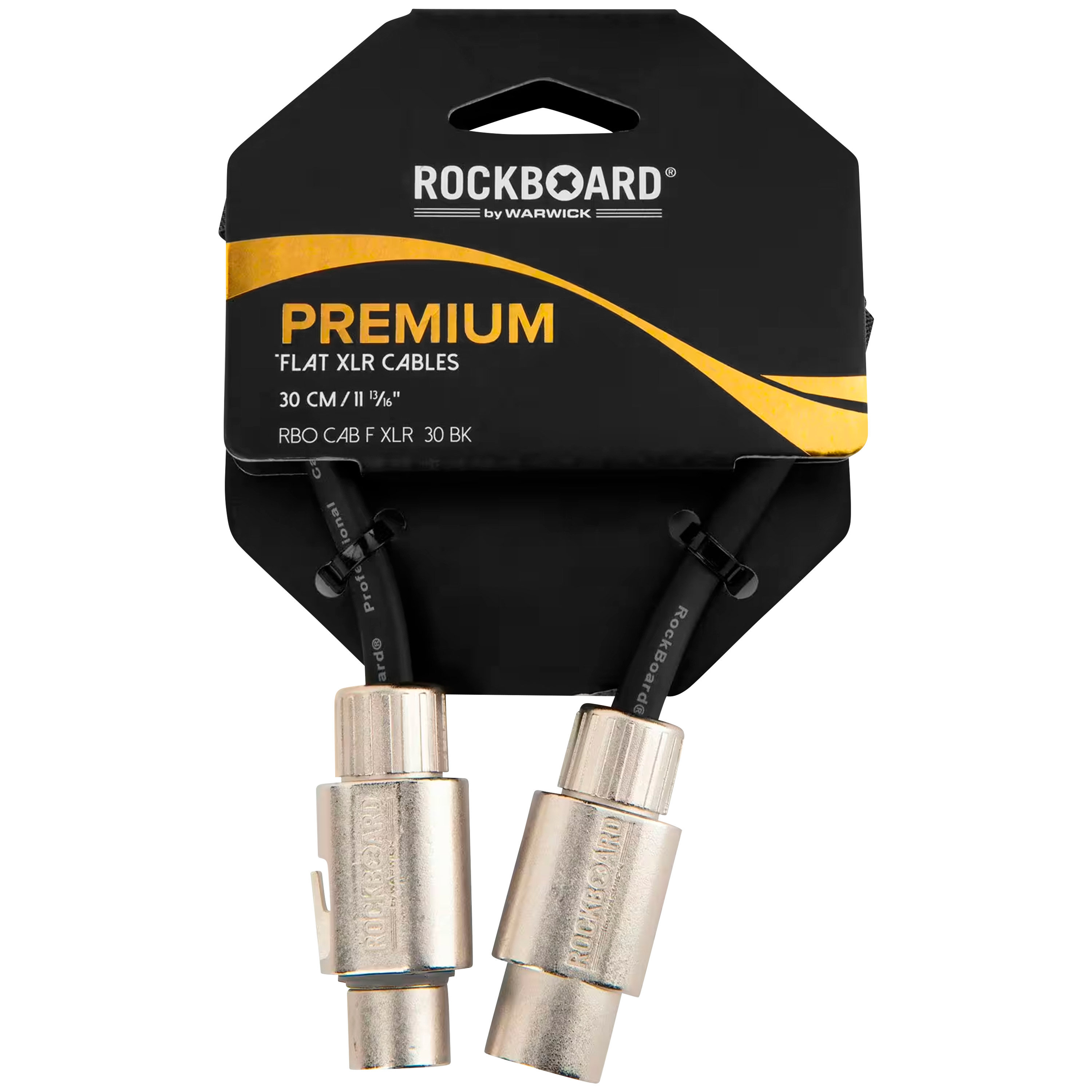 Rockboard Câble patch XLR 30 cm Black - Câble patch SonoVente.com