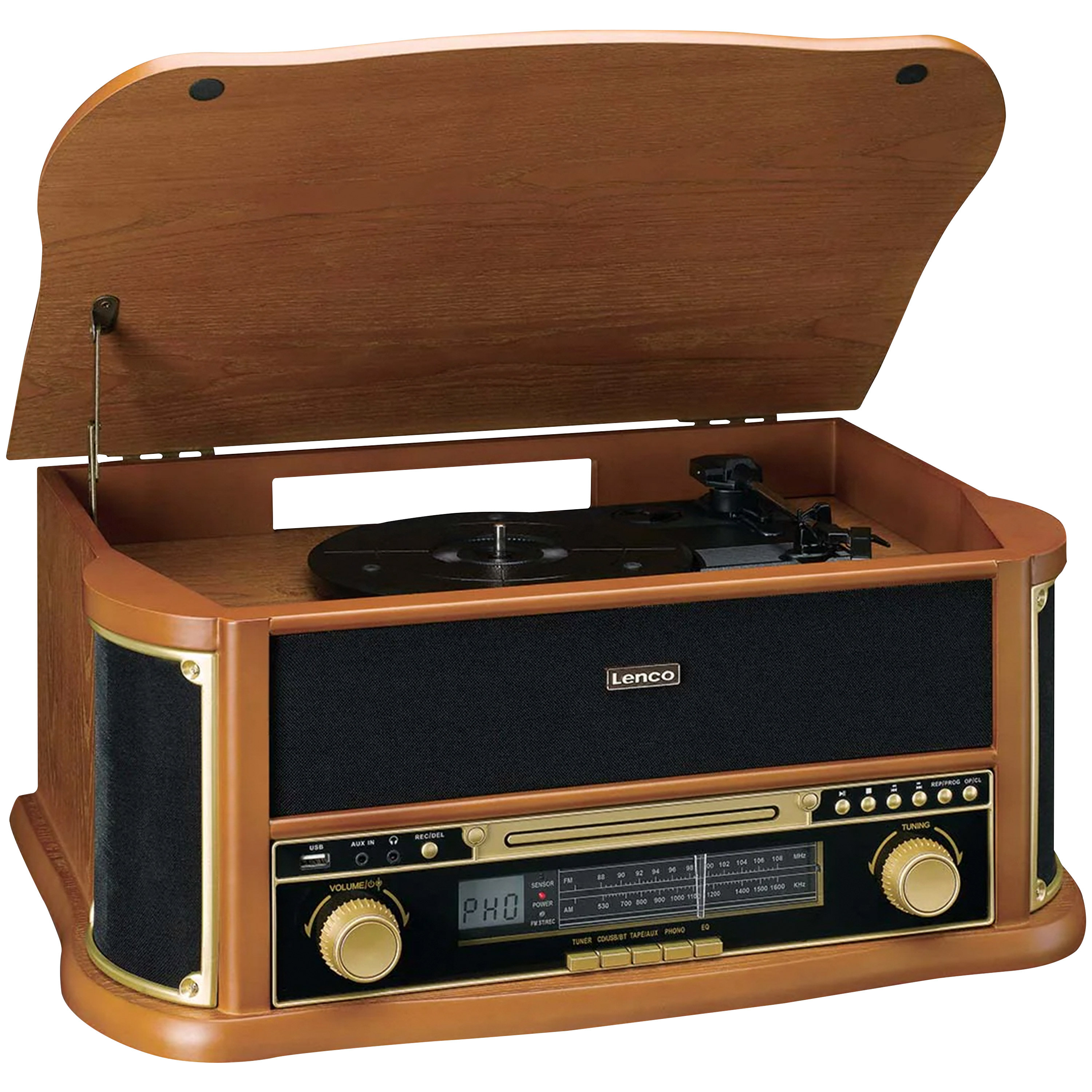 Lenco TCD-2551WD Classic Phono - Vinyl kettingen SonoVente.com - nl