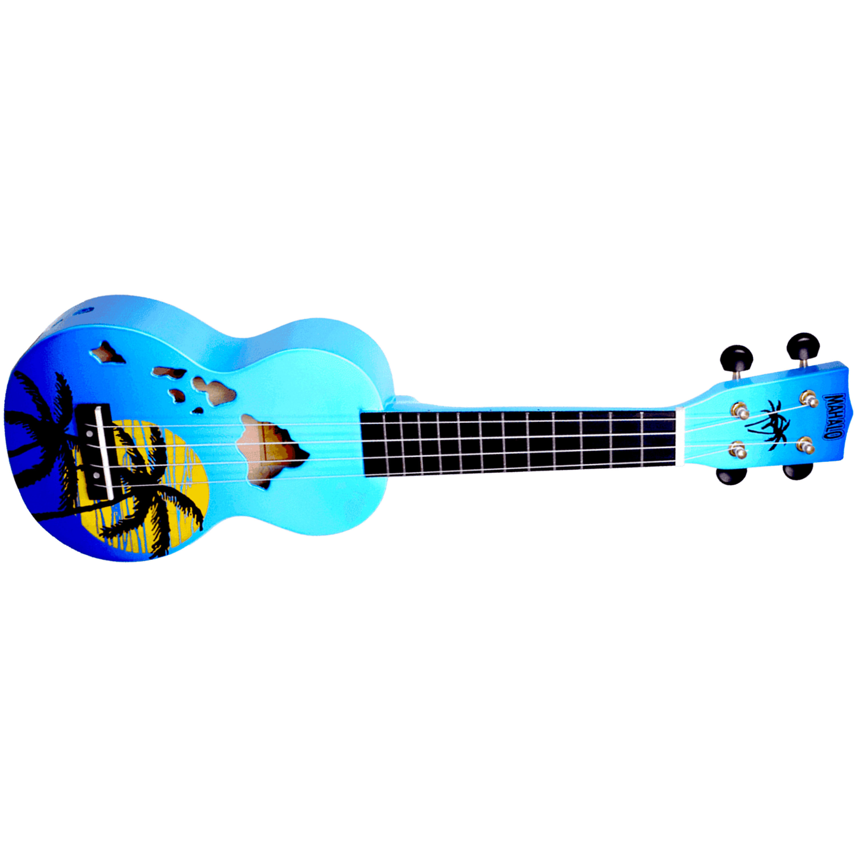 Mahalo MD1HABUB Design Series Soprano Hawaii Blue Burst + Housse ...