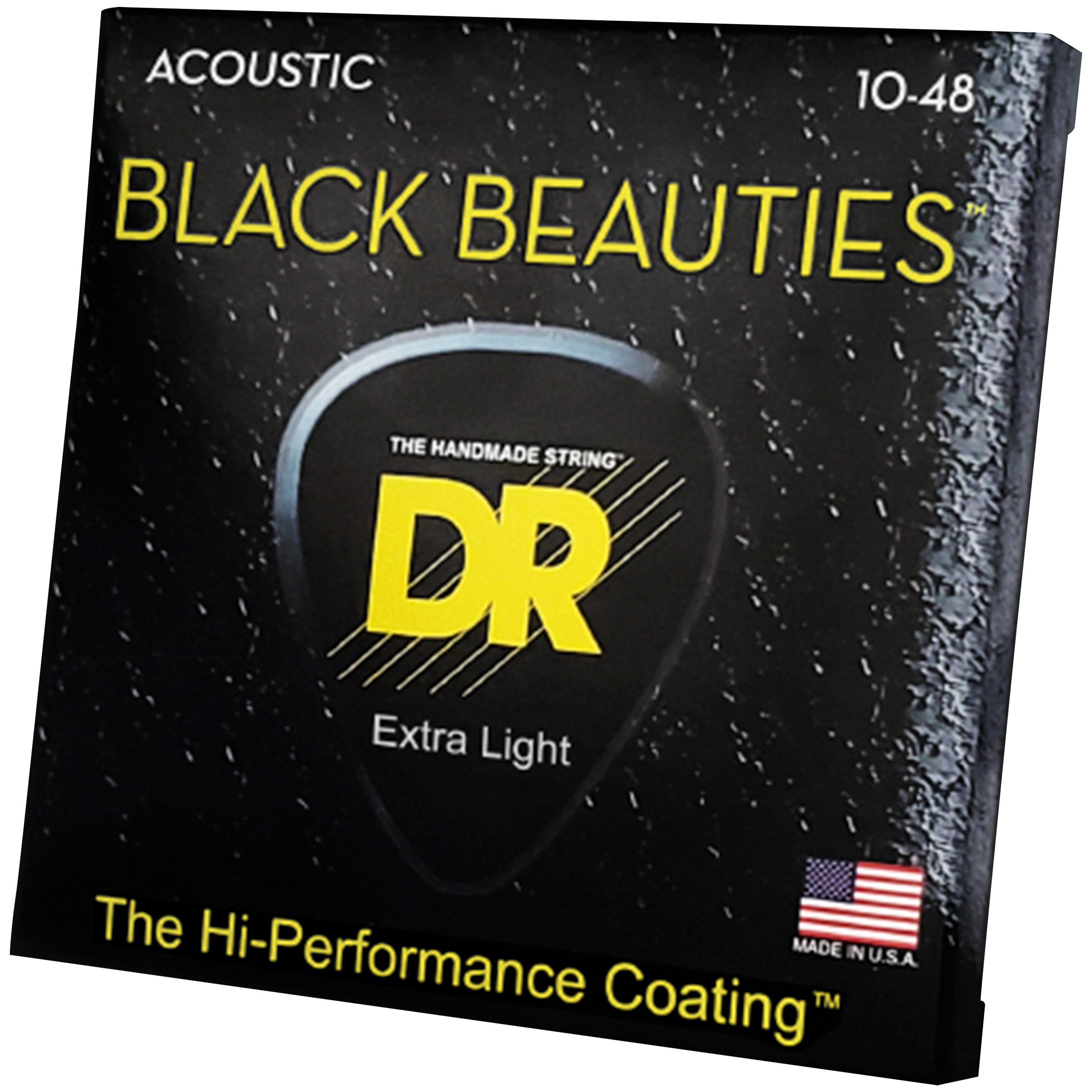 DR Strings Black Beauties Extra Light 10-48 - Cordes guitare SonoVente.com