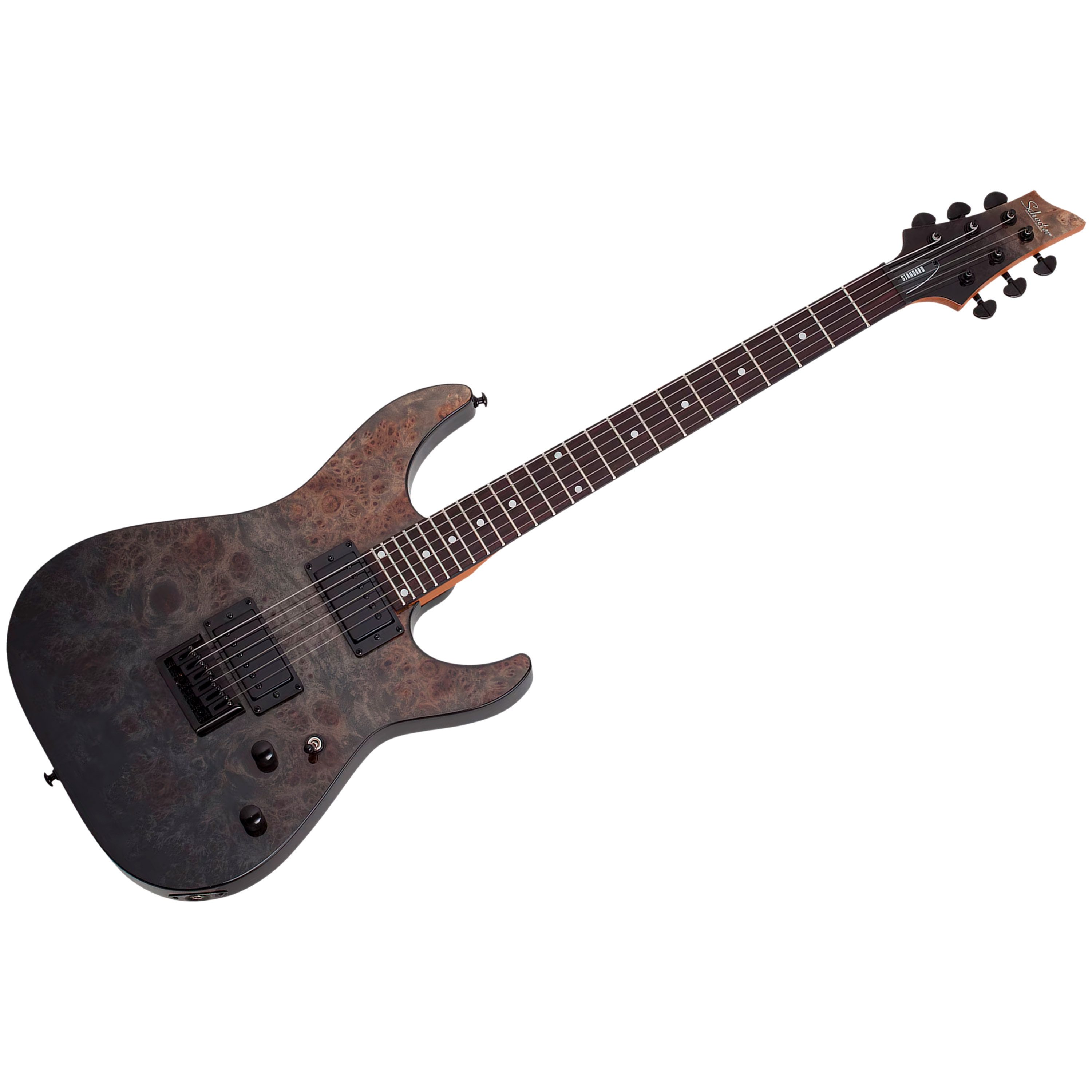 Schecter C-1 Standard Black Fade Burst Burl - Metaal / moderne gitaar ...