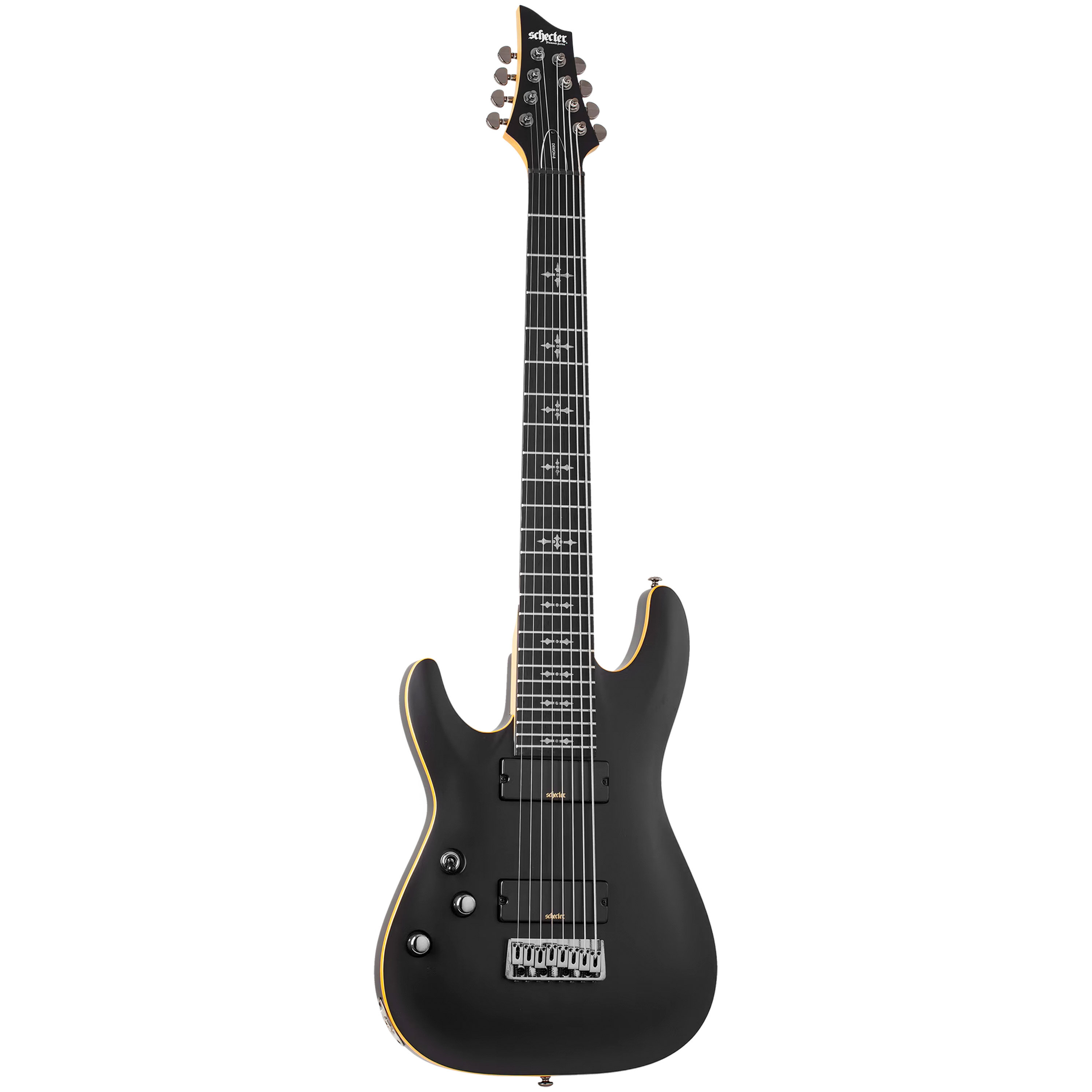 Schecter Demon 8 Aged Black Satin LH - Metal / Modern Guitar SonoVente ...