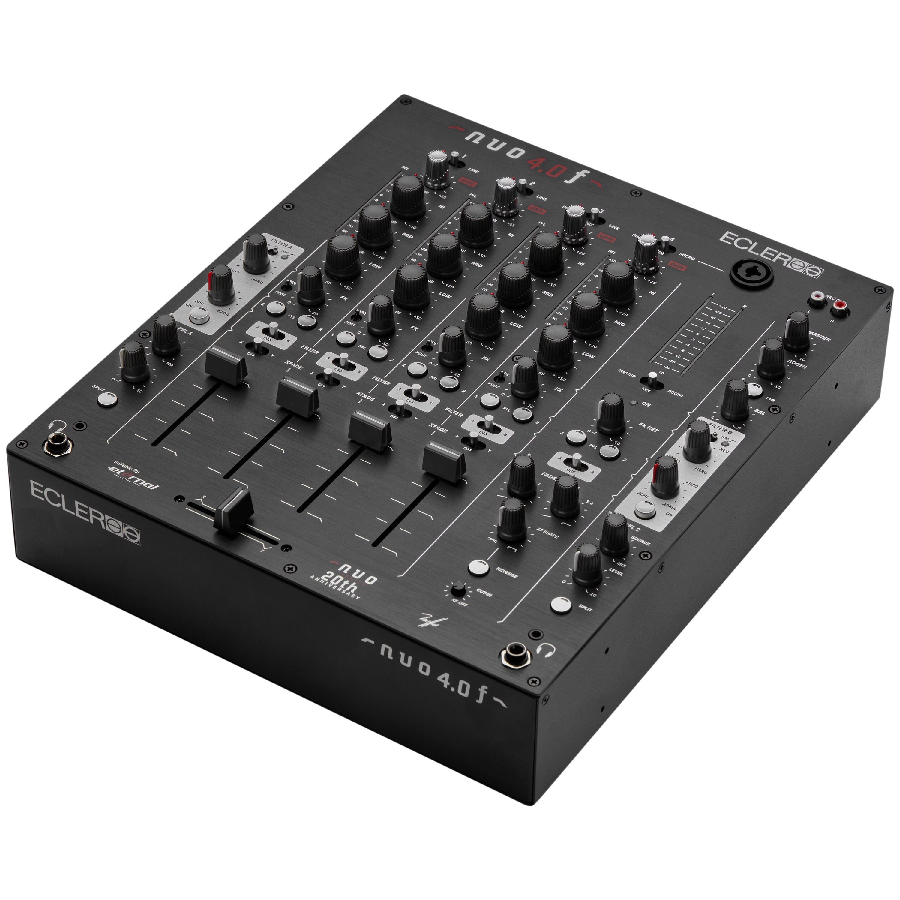 Ecler NUO 4.0F Black 20th Anniversary - DJ-mixer SonoVente.com - nl