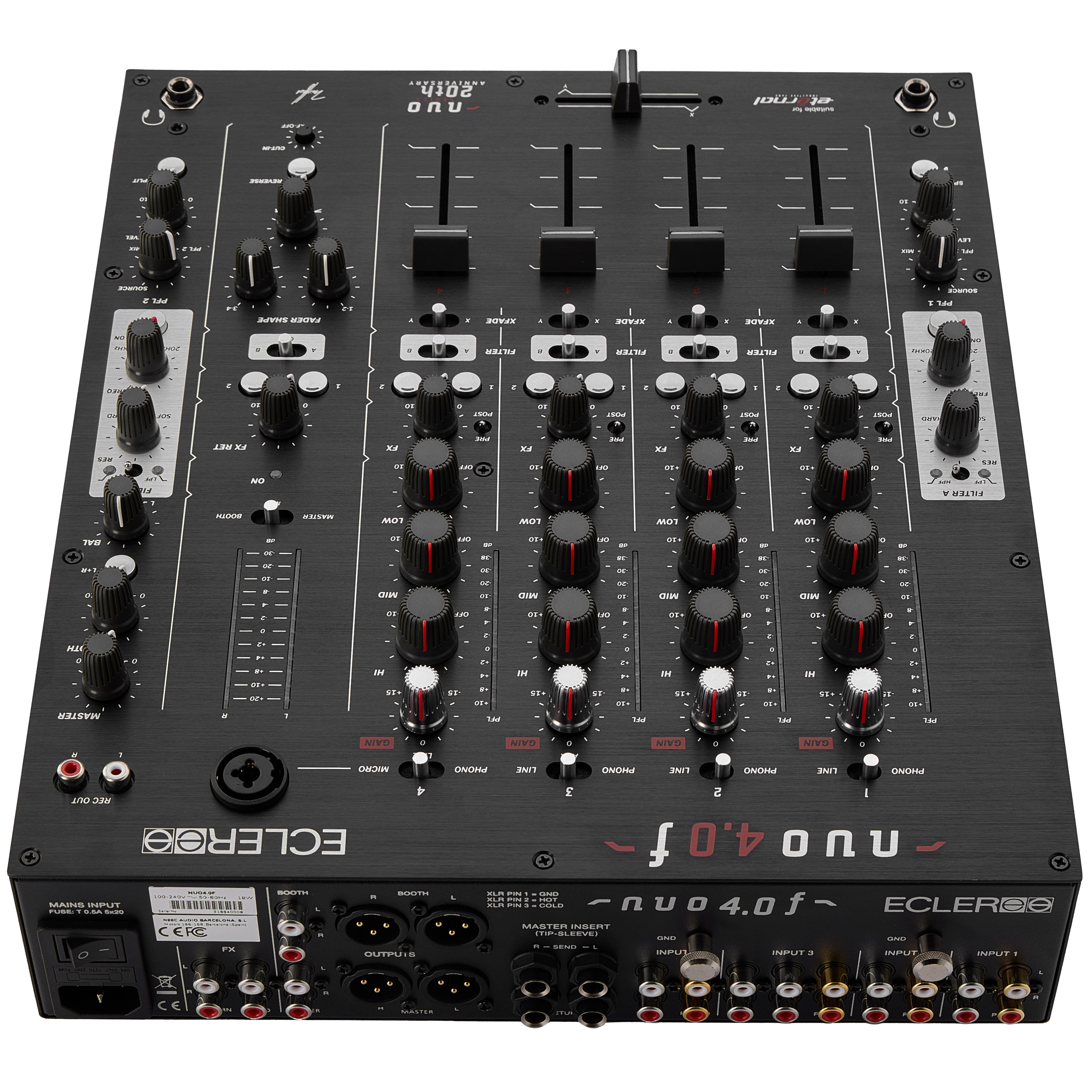 Ecler NUO 4.0F Black 20th Anniversary - Table de mixage DJ SonoVente ...