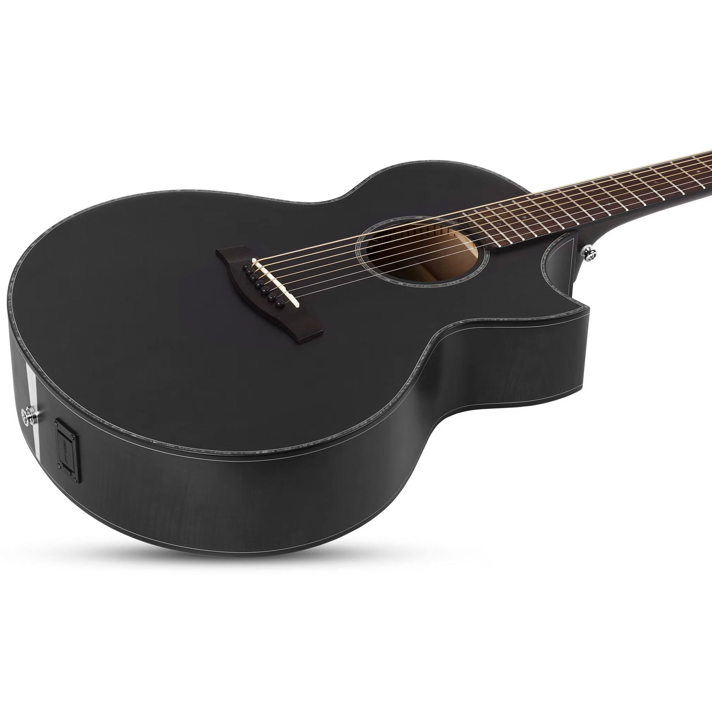 Schecter Orleans Stage 7 Acoustic Satin See Thru Black - Guitare folk ...