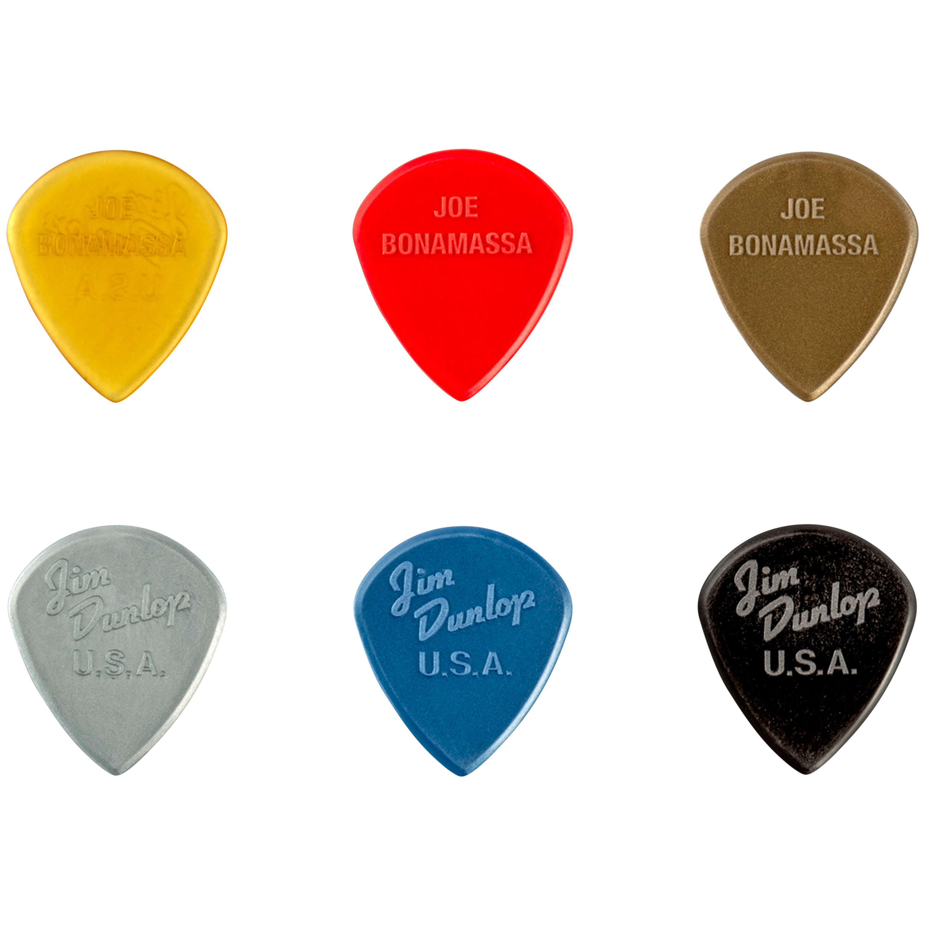Dunlop PVP121 Bonamassa Variety Pack Sachet de 6 - Médiators SonoVente.com