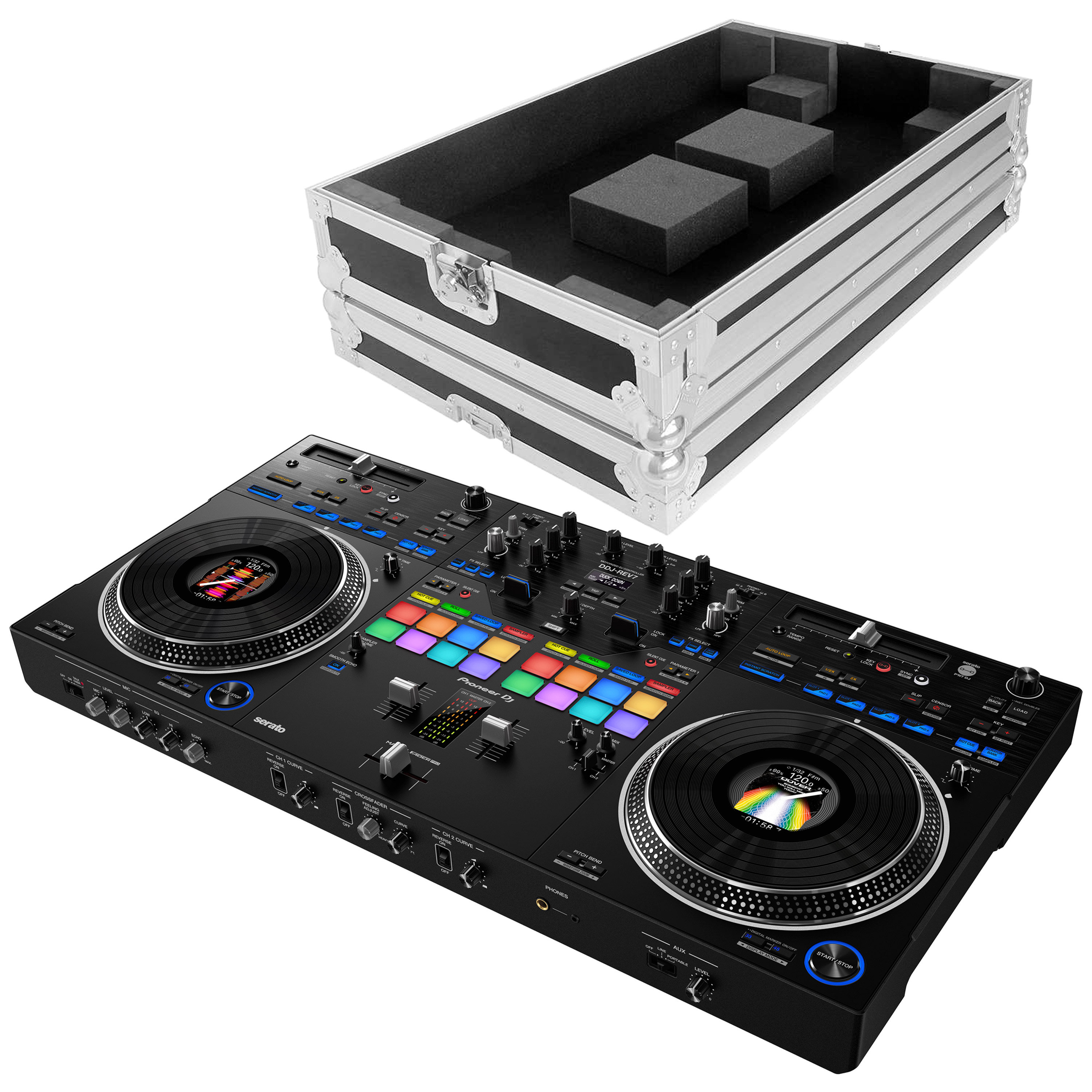 Pioneer DJ Pack DDJ Rev 7 + Flight Case - USB DJ-controller SonoVente ...