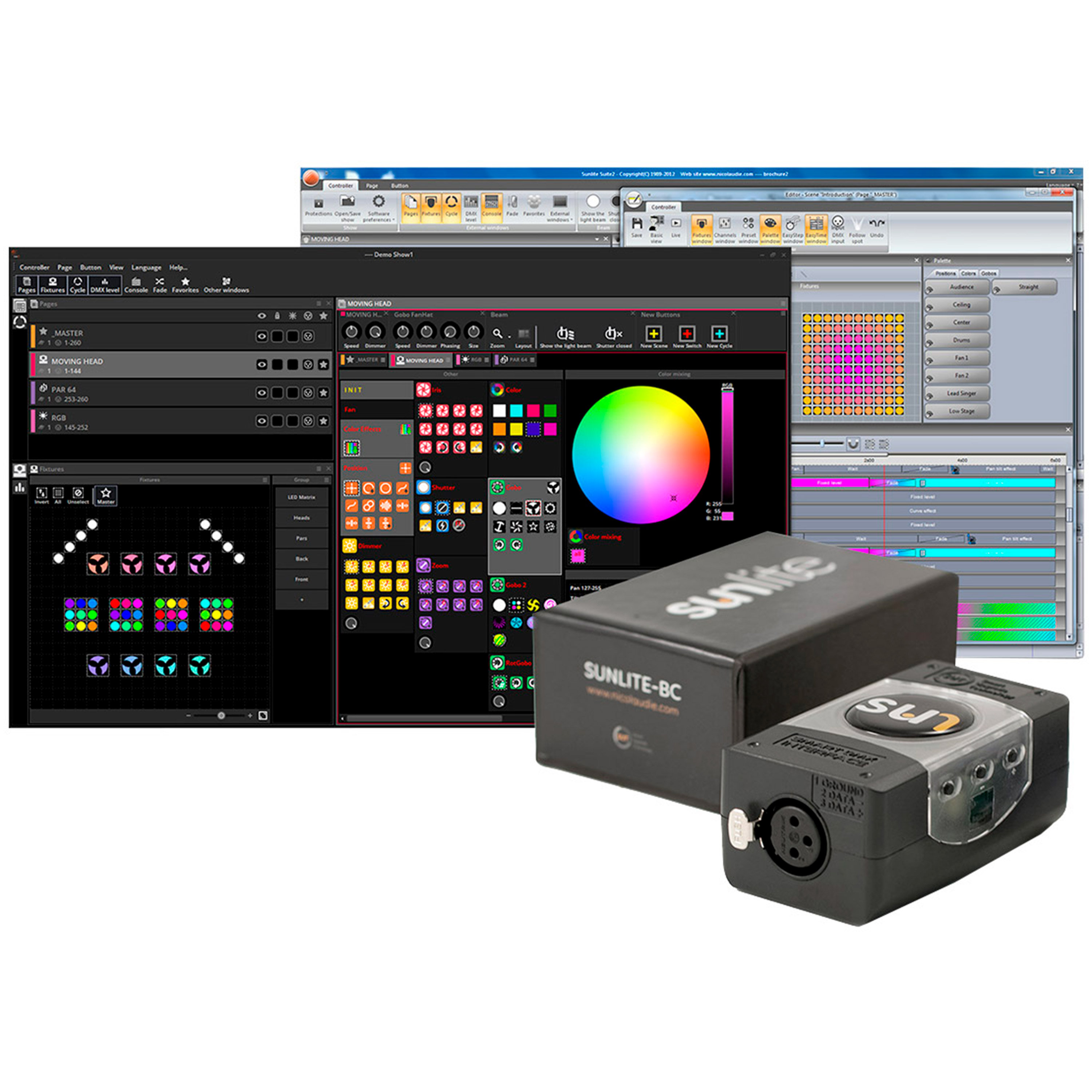 Sunlite Pack Sunlite Basic Suite 3 + D-Fi XLR Pack - Logiciel light ...