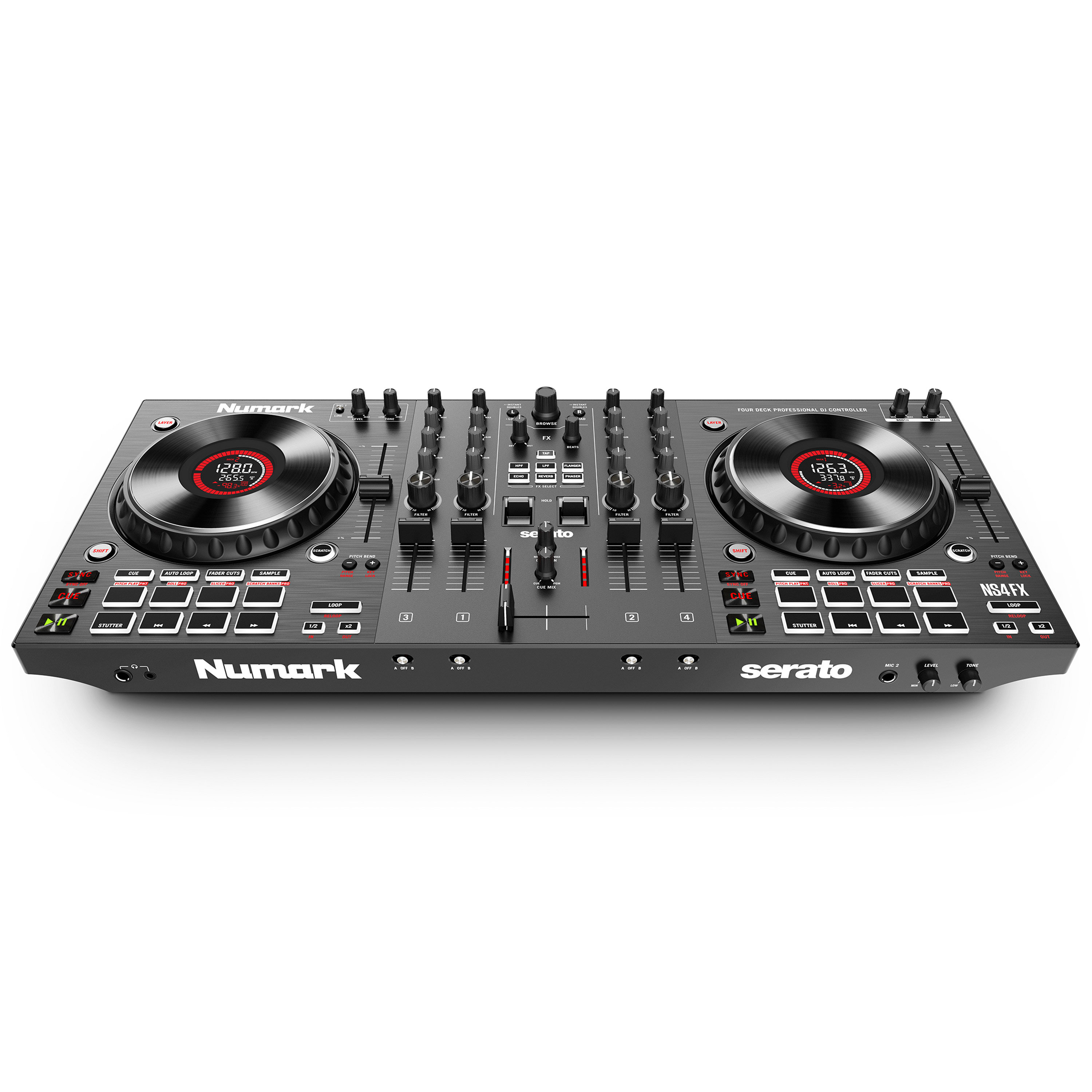Numark NS4FX + Comfort Large Controller Bag - Contrôleur DJ USB ...