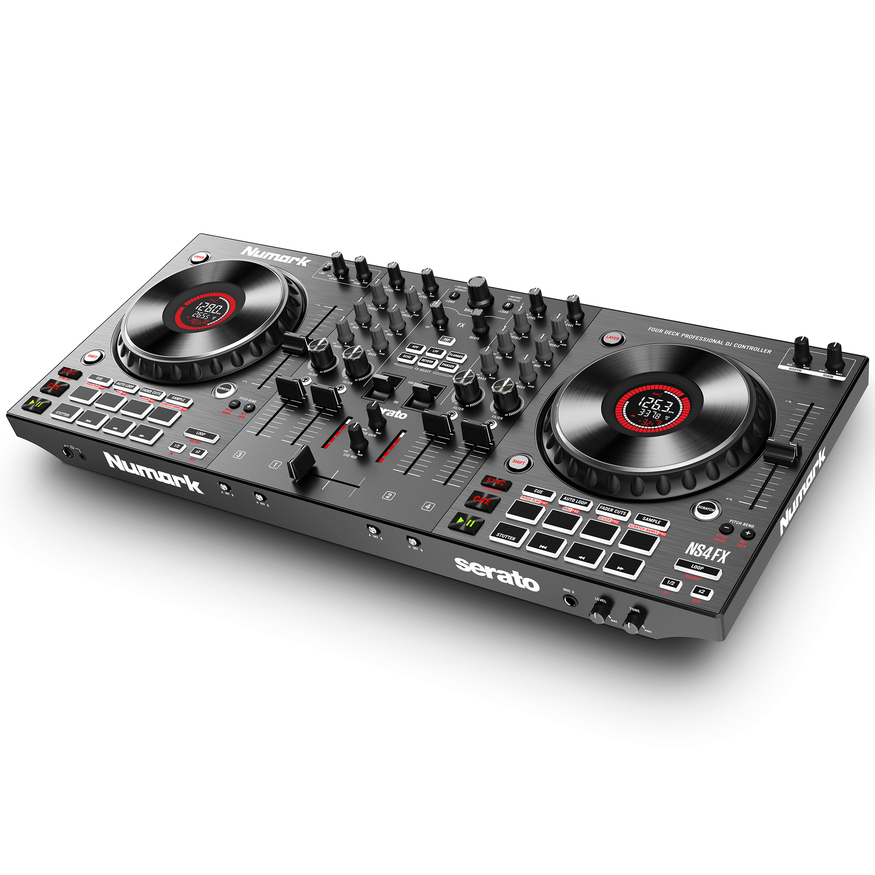 Numark NS4FX + K-Max MK3 Large 3/4 Channel DJ Controller Backpack ...