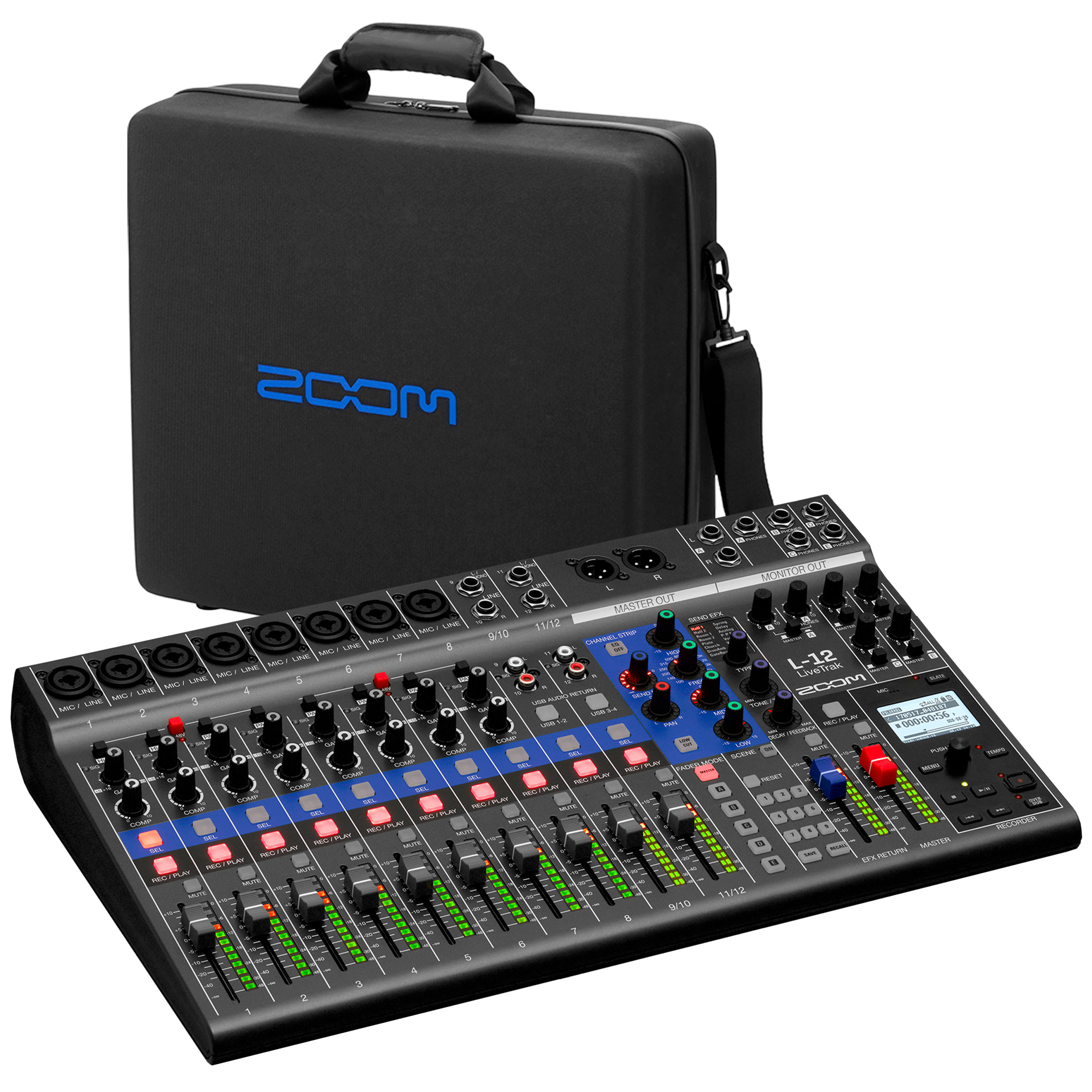 Zoom Pack LiveTrak L-12 + Housse - Console de mixage numérique ...