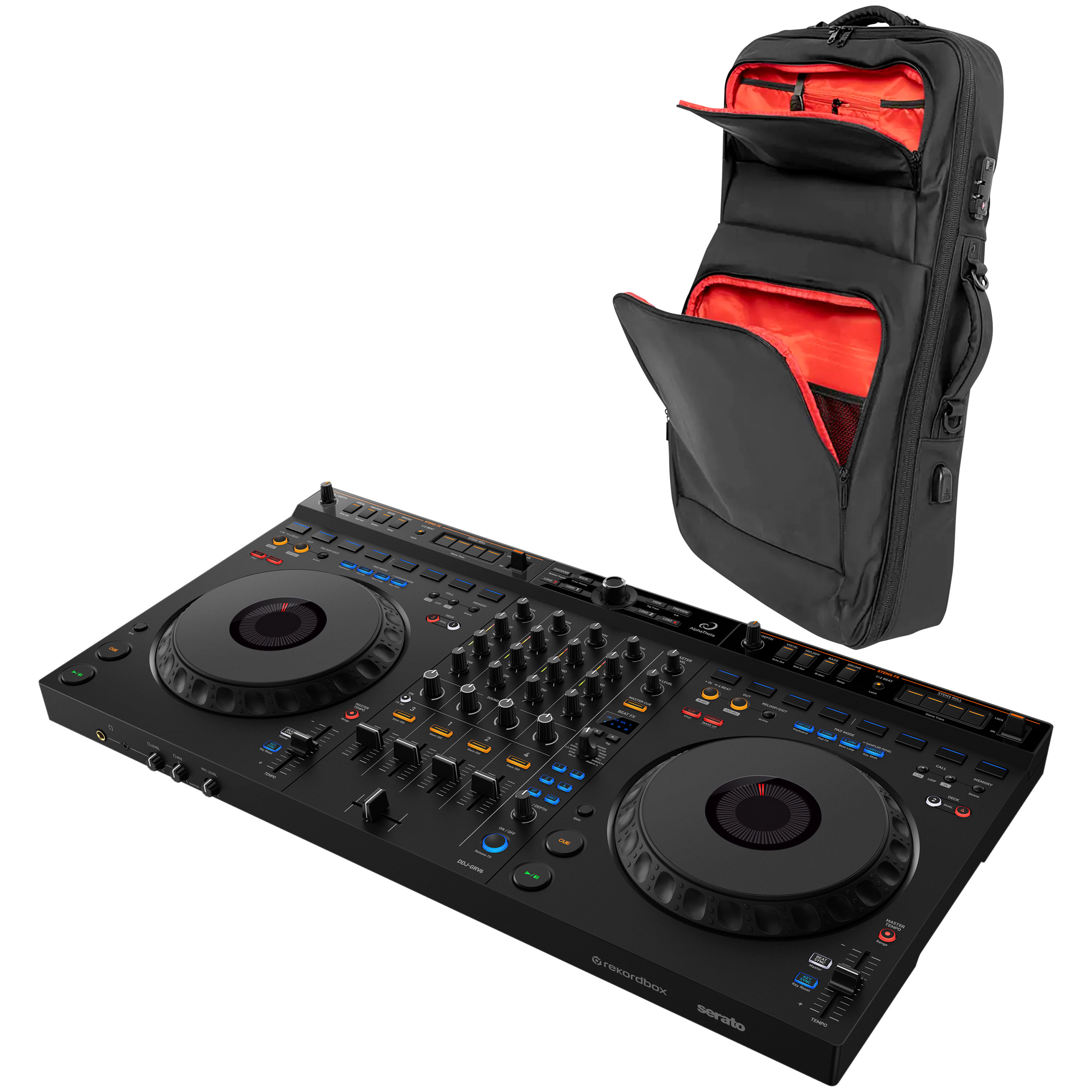 Pioneer DJ DDJ-GRV6 + K-Max MK3 Backpack - Contrôleur DJ USB SonoVente ...